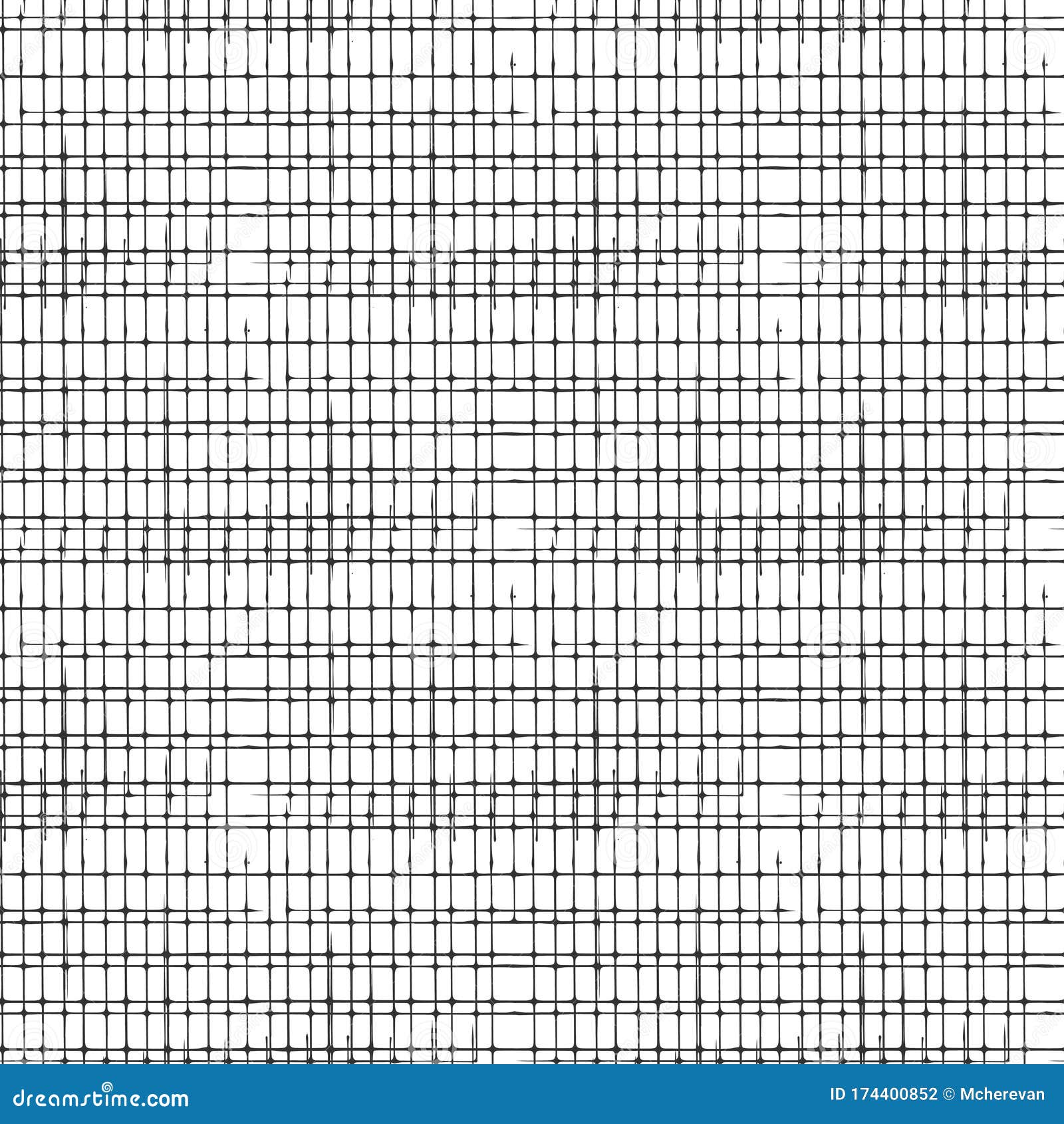 Vector Seamless Pattern With Irregular Abstract Linear Grid Graphical