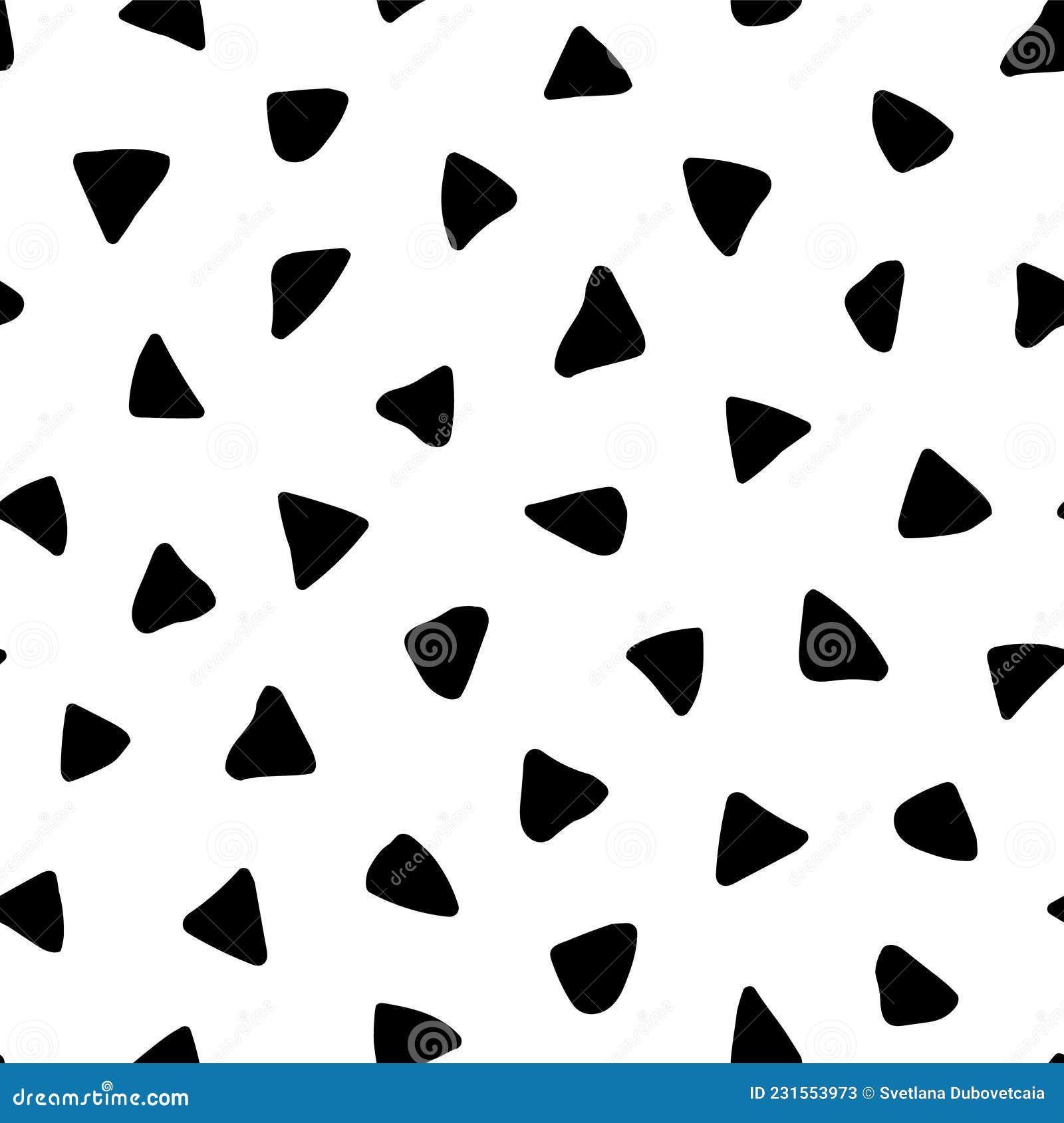 Vector Seamless Pattern. Irregular Triangle Texture. Cute Abstract ...