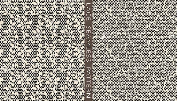 Vector Seamless Pattern. Jacquard Mesh Lace Fabric. Stock Vector ...