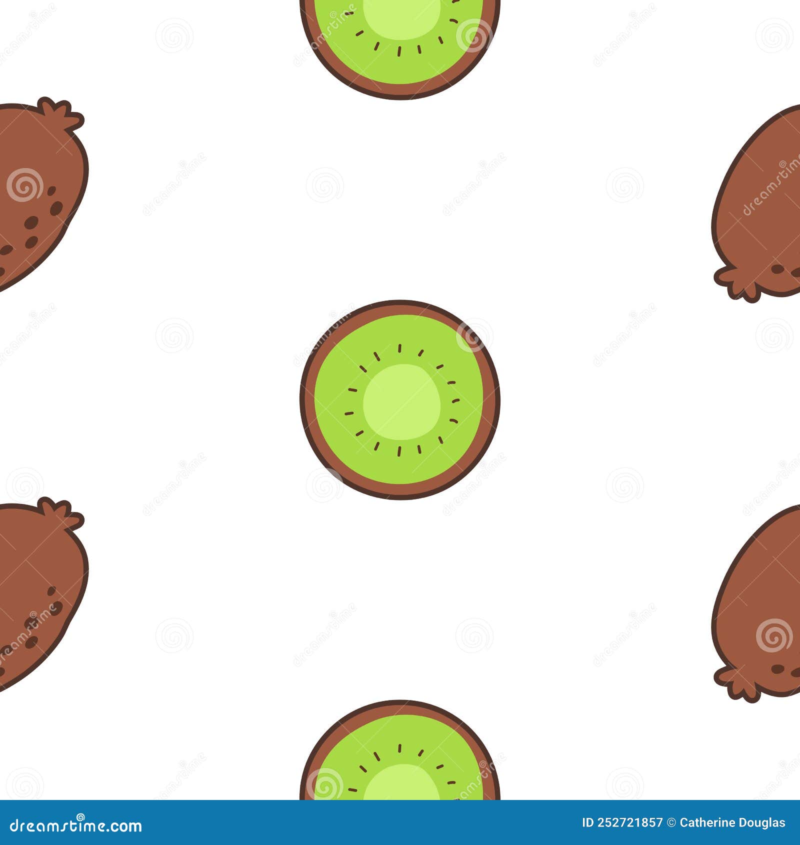 Vector Seamless Pattern with a Kiwi. Abstract Repeating Background ...