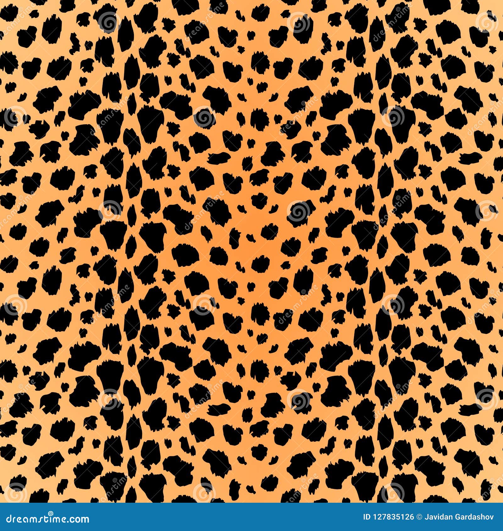 Vector Seamless Pattern with Leopard Fur Texture. Repeating Leopard Fur ...