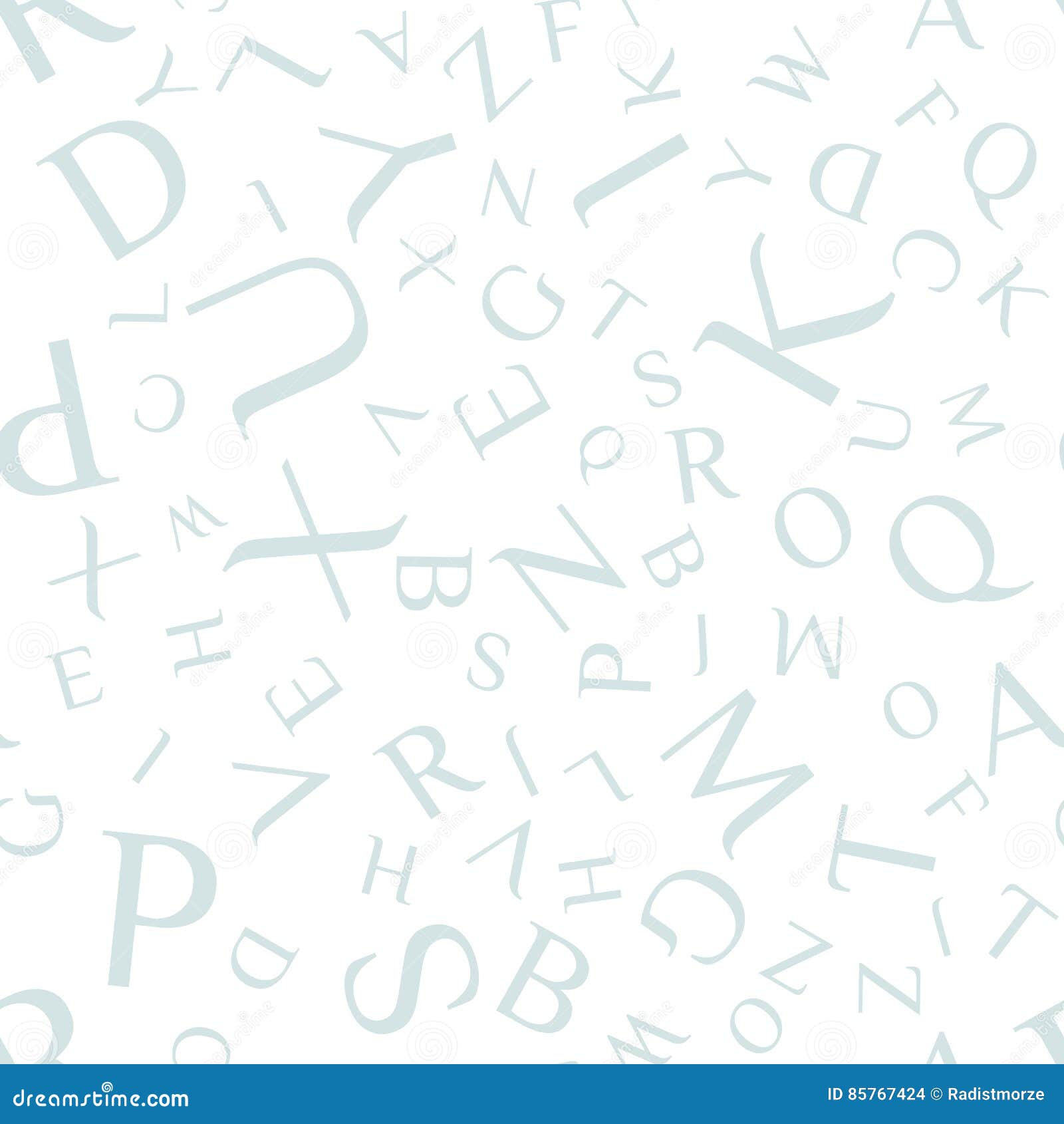 Vector Seamless Pattern with Letters of the Alphabet in Random Order ...