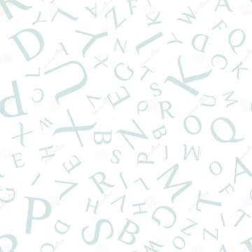 Vector Seamless Pattern with Letters of the Alphabet in Random Order ...