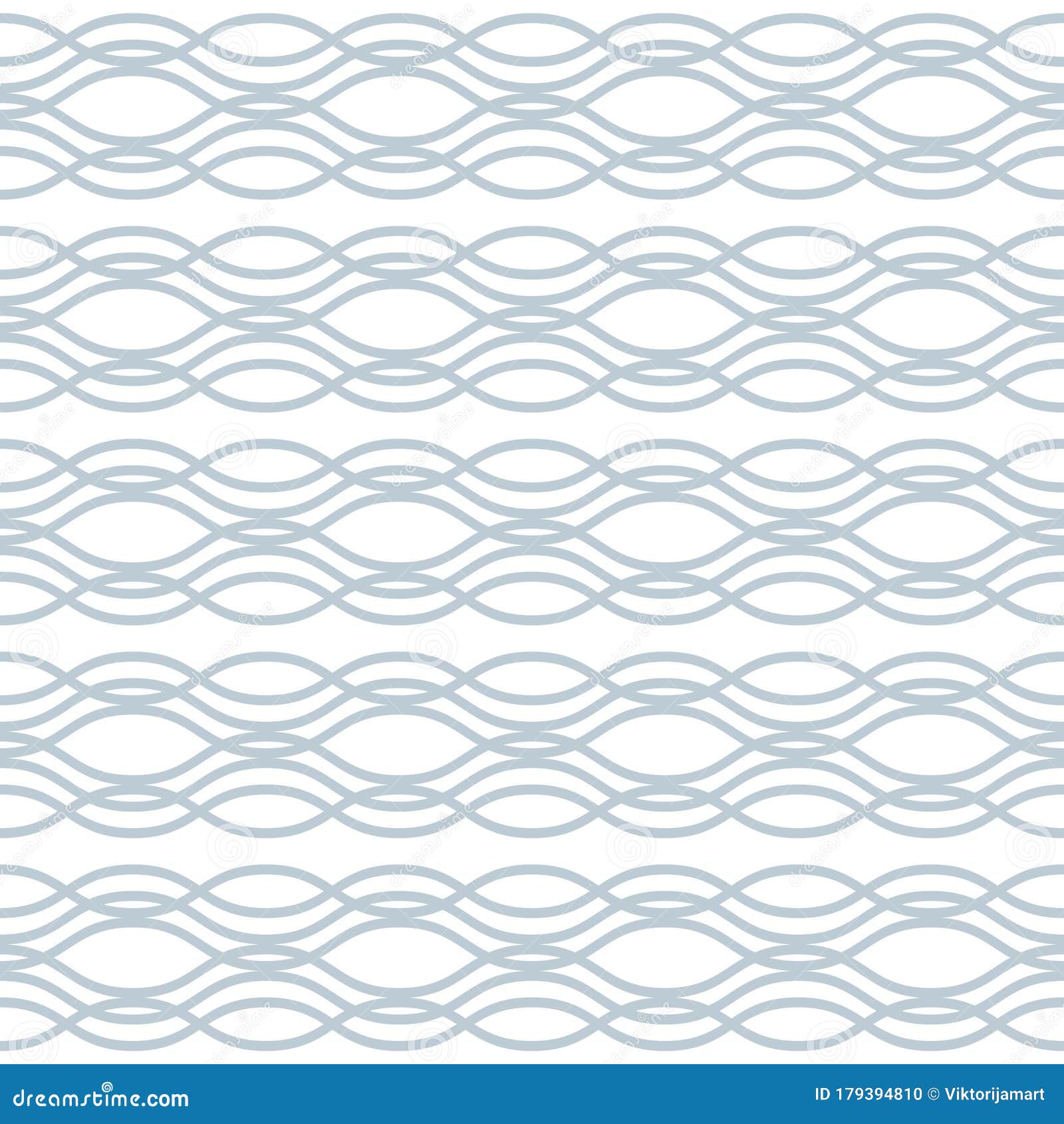 Vector Seamless Pattern. Light Grey Horizontal Wavy Lines Intertwined ...