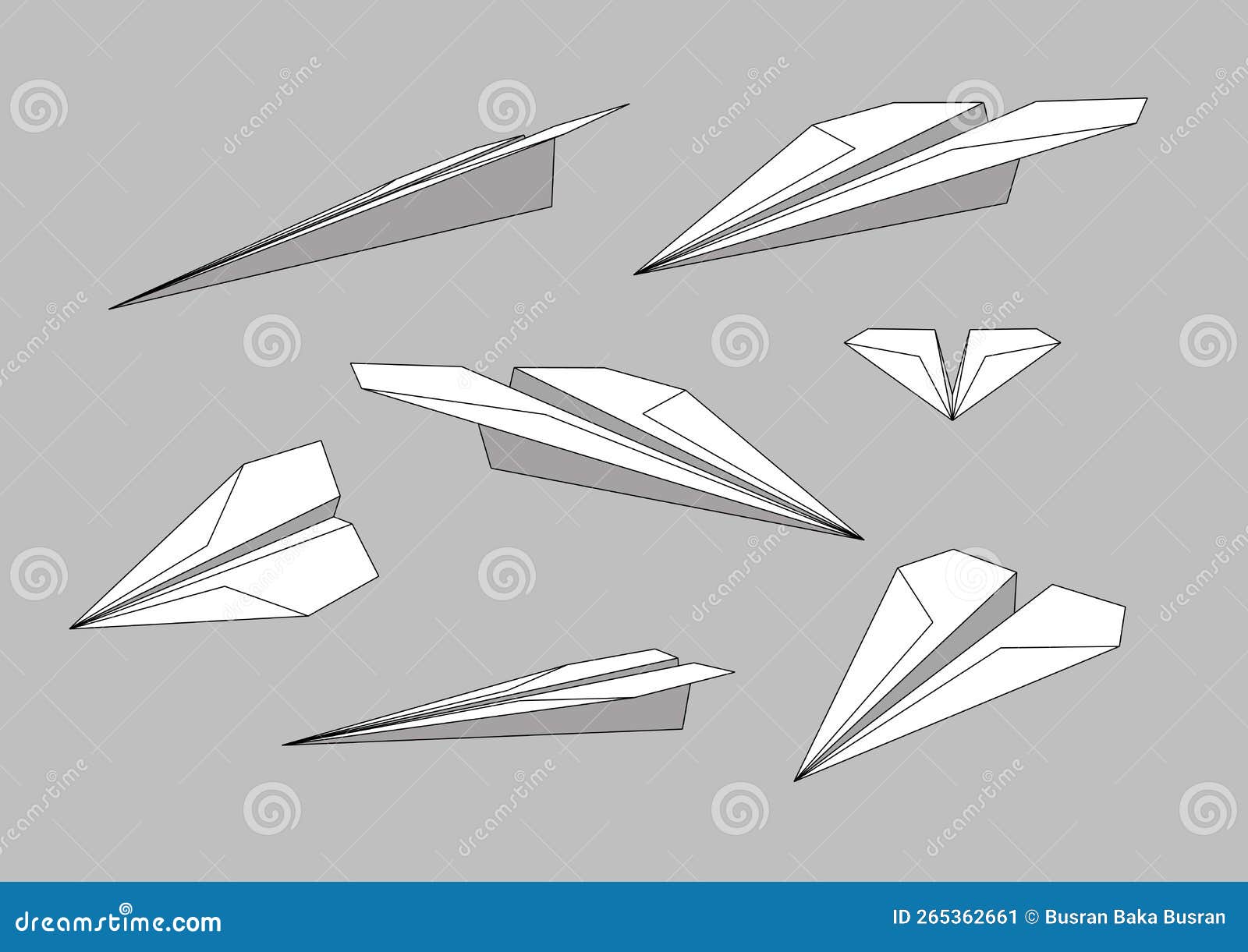 Airplane Paper Vector Illustration Stock Vector - Illustration of ...