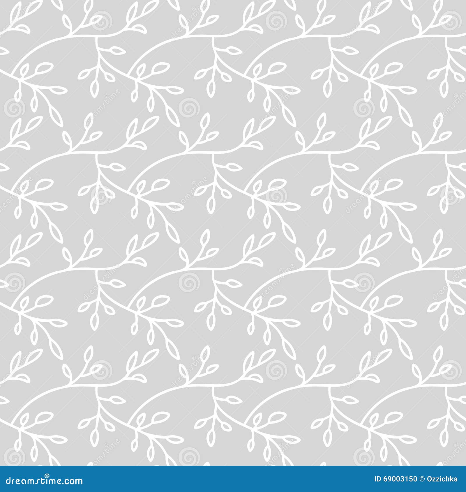 Vector Seamless Pattern. Linear Graphic Design. Floral Linear ...