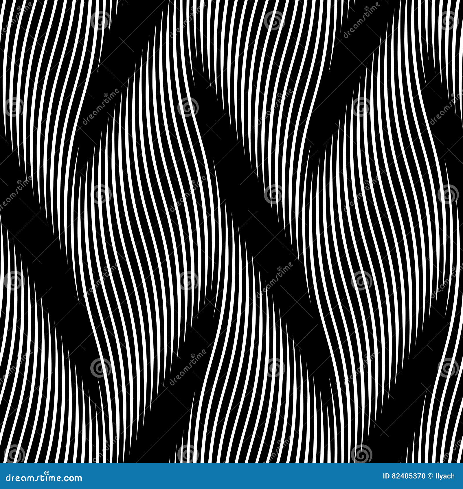 Vector Seamless Pattern of Linear Wavy Braids and Curve Lines Stock ...