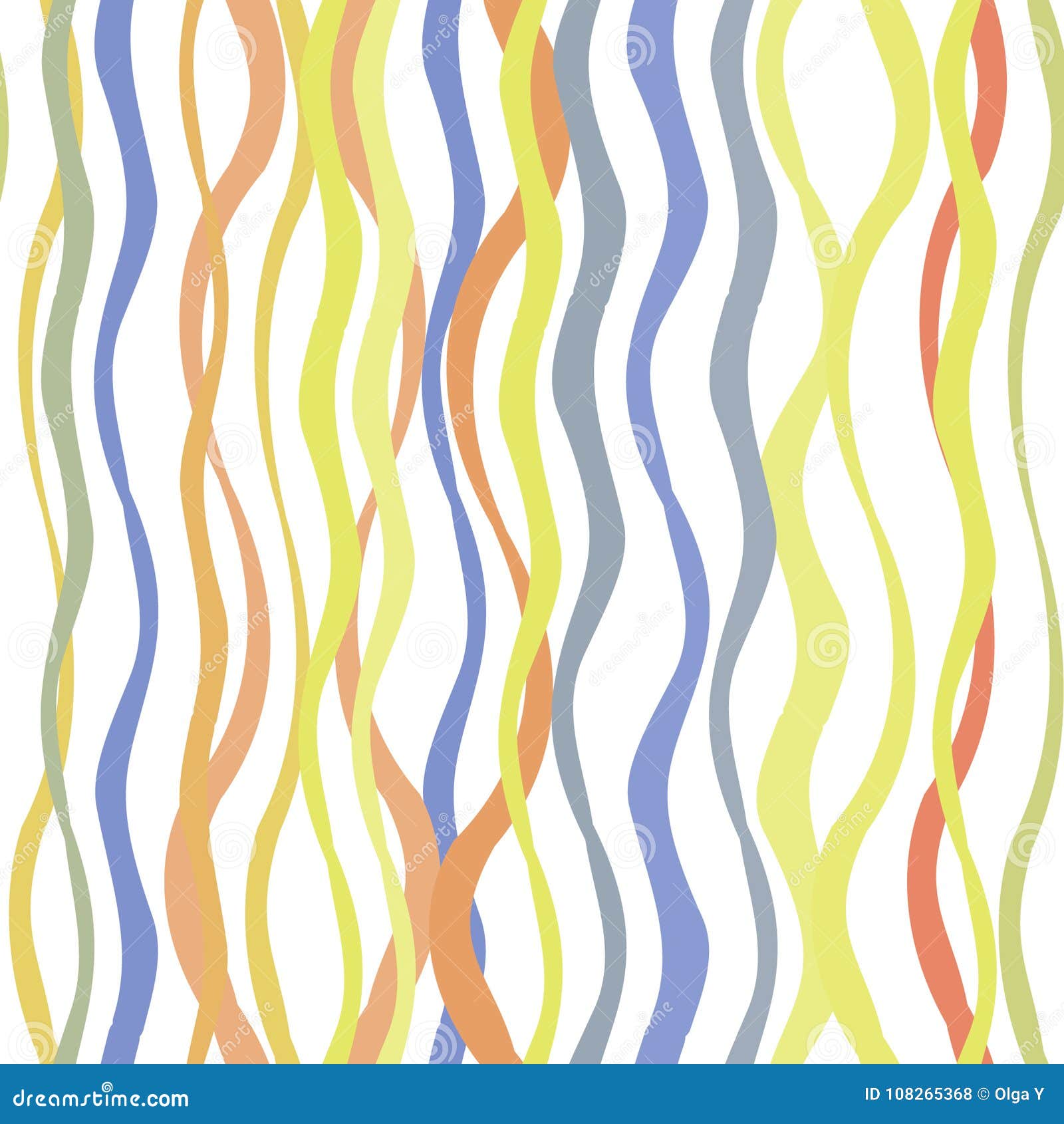 Vector Seamless Pattern With Lines And Waves. Can Be Used Both In ...