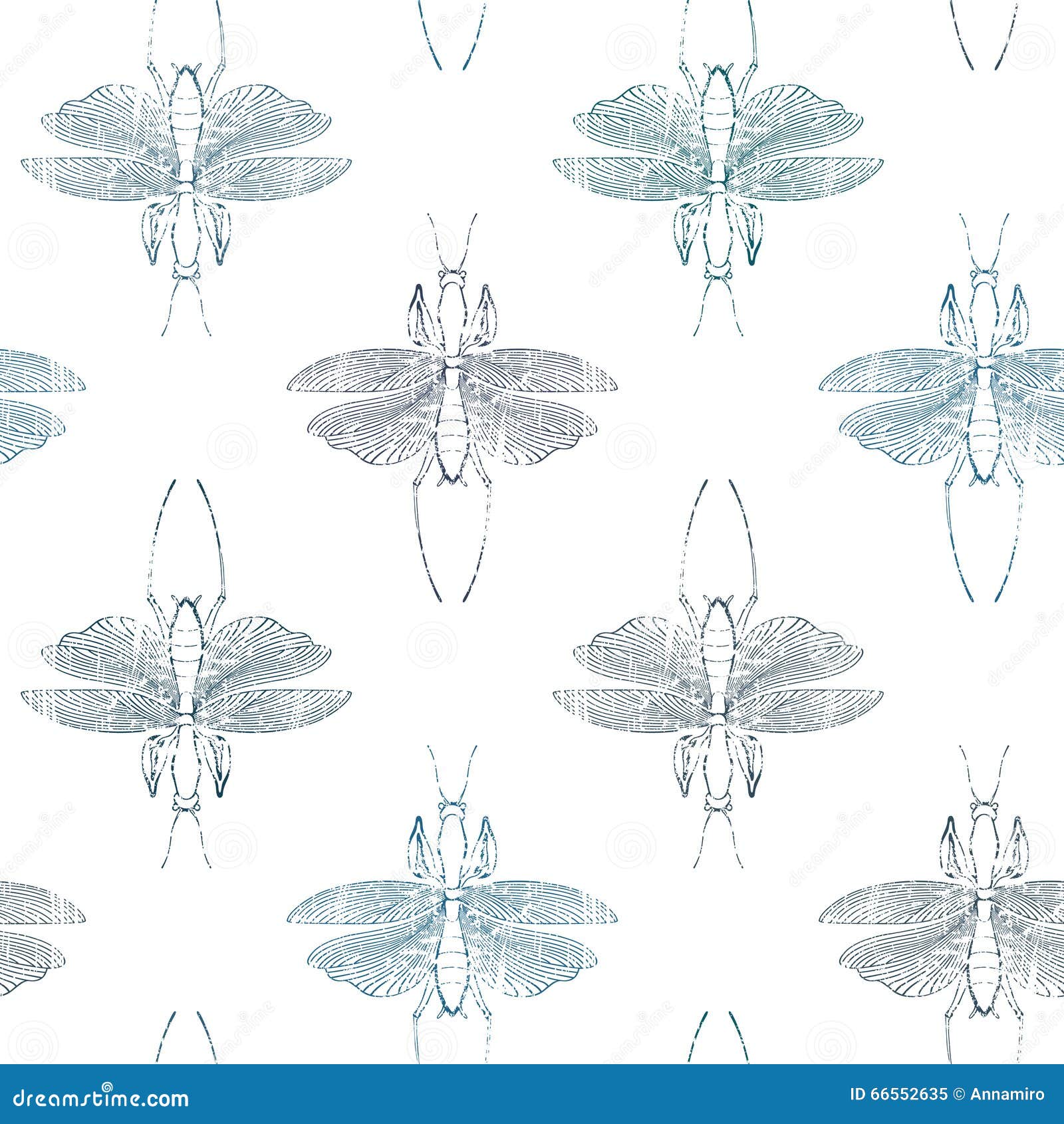 Vector Seamless Pattern with Mantis. Stock Vector - Illustration of ...