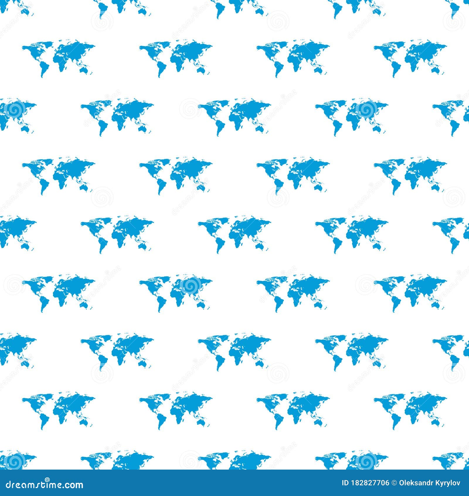 Vector Seamless Pattern with Maps of the World. Stock Vector ...