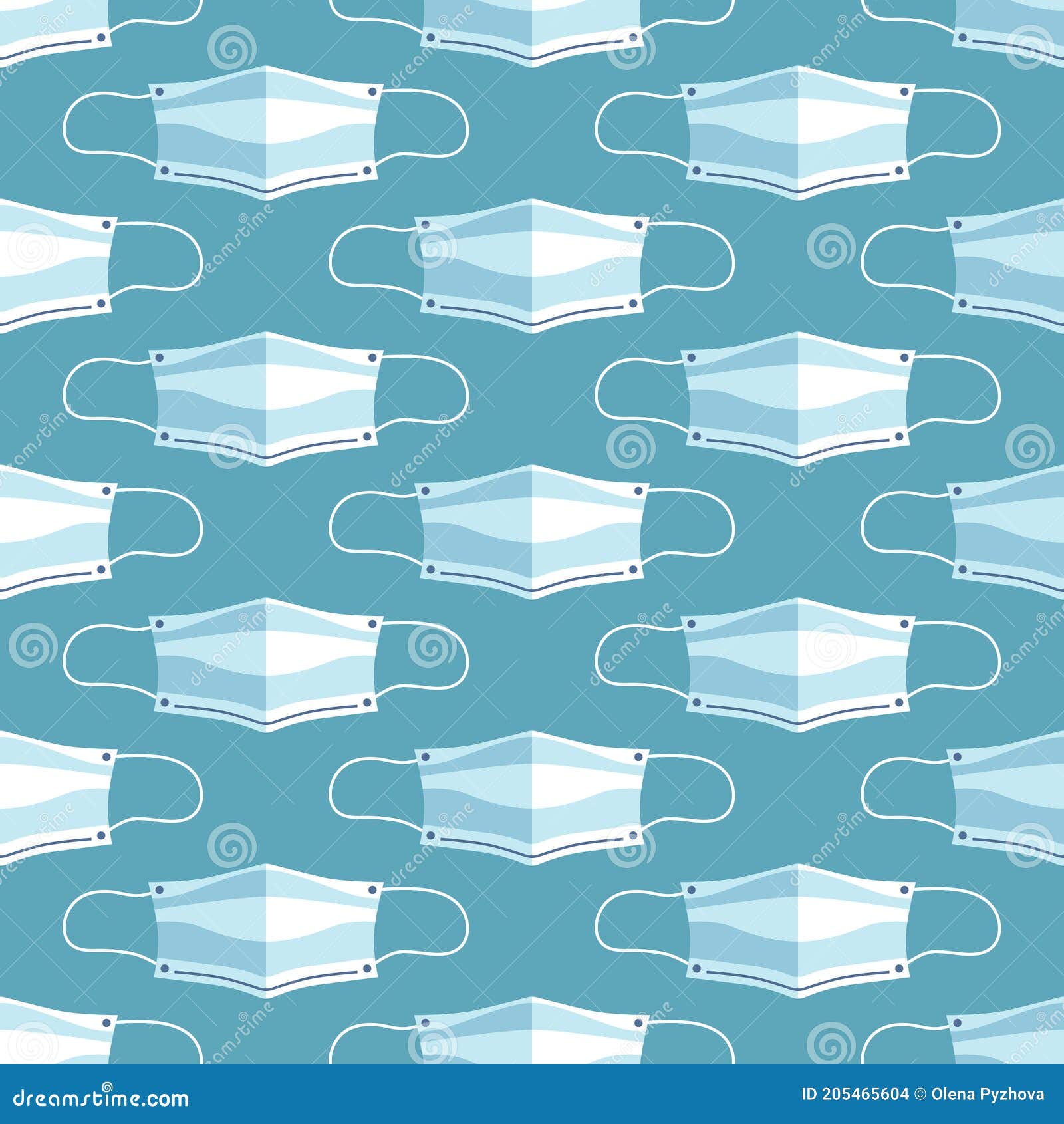 Vector Seamless Pattern with Medical Masks and Respirators Stock Vector ...