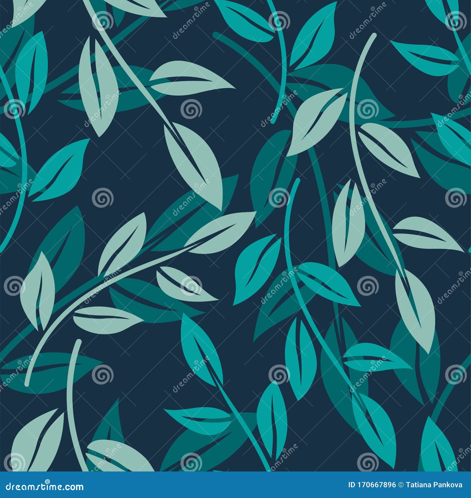 Minimalistic Leaves Seamless Pattern Onl Ight Pink Background ...