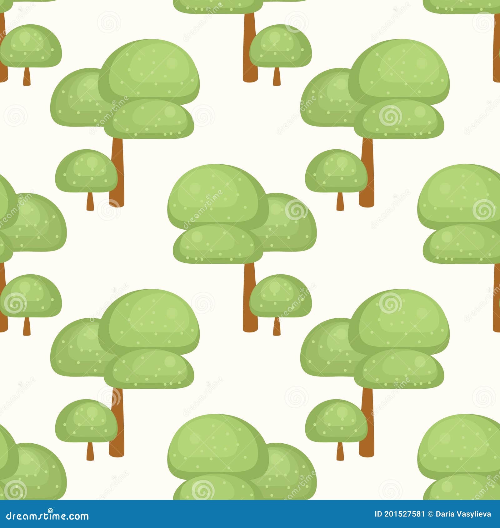 Vector Seamless Pattern with Minimalistic Trees Images Stock Vector ...