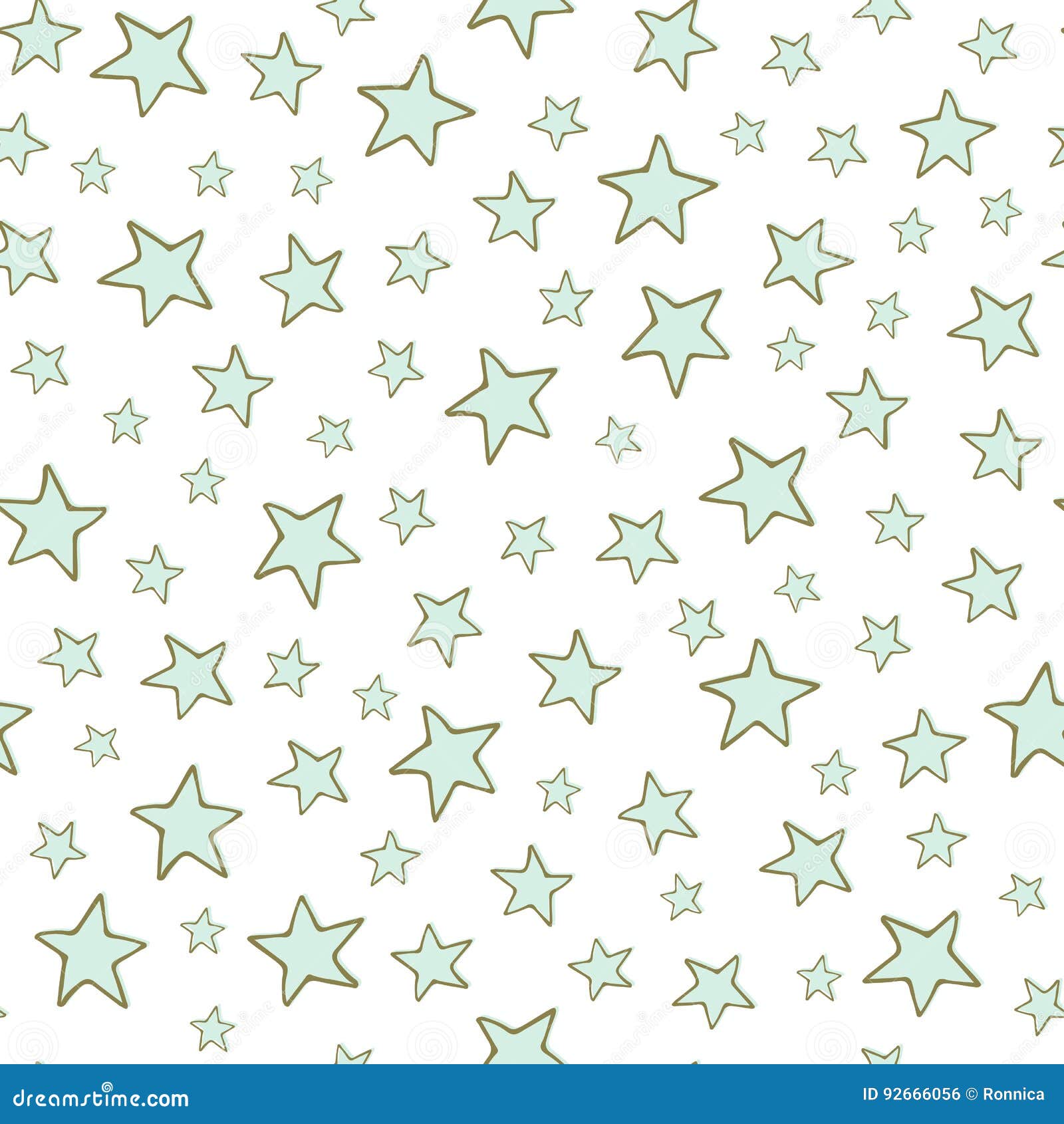 Vector Seamless Pattern. Mint Stars Stock Vector - Illustration of ...