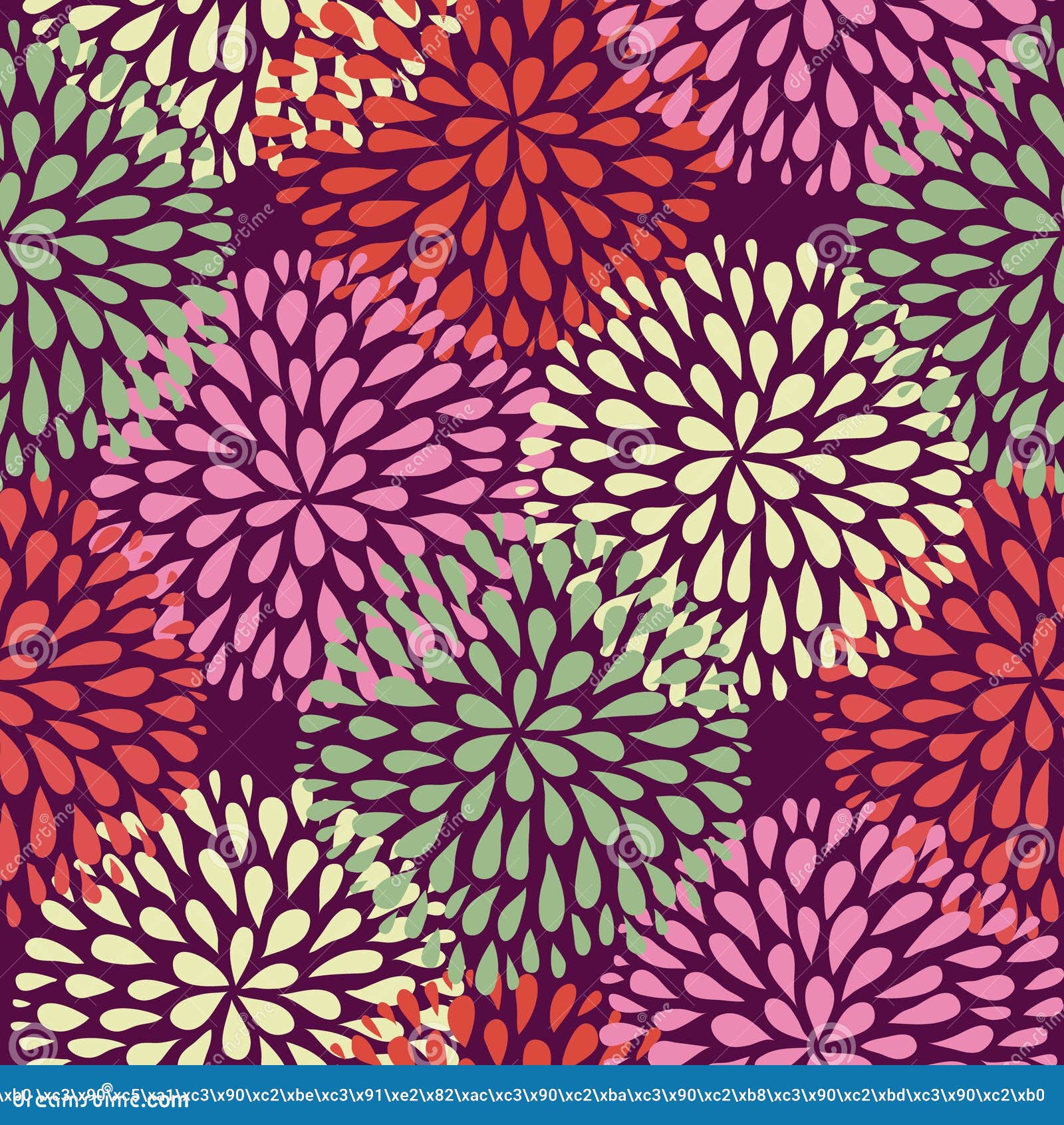Vector Seamless Pattern Modern Floral Texture Stock Vector