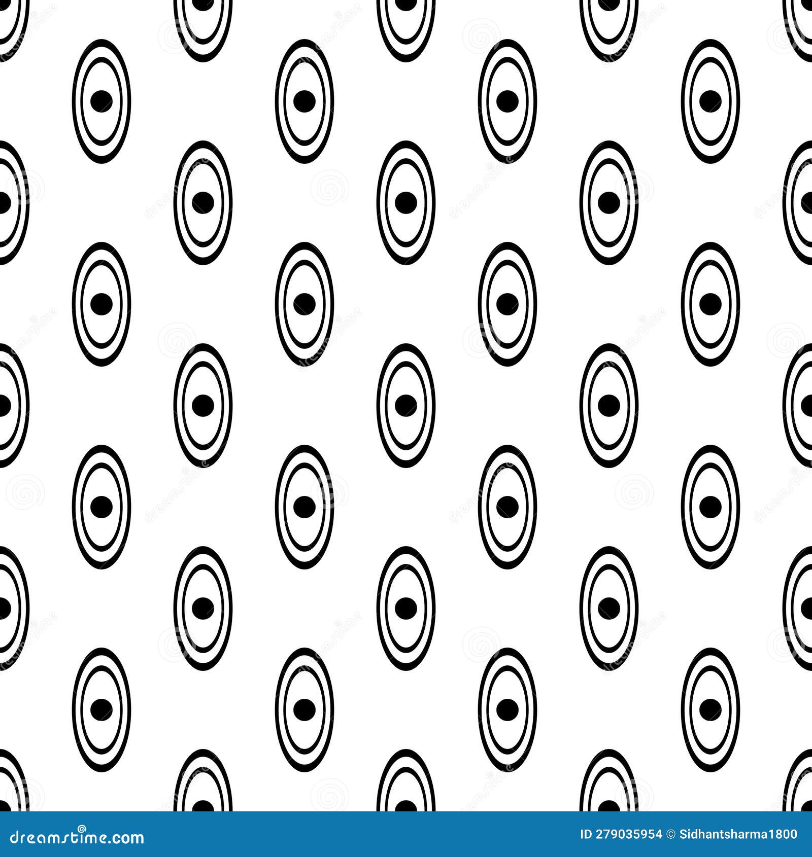 Vector Seamless Pattern. Modern Stylish Abstract Texture Oval Shaped ...