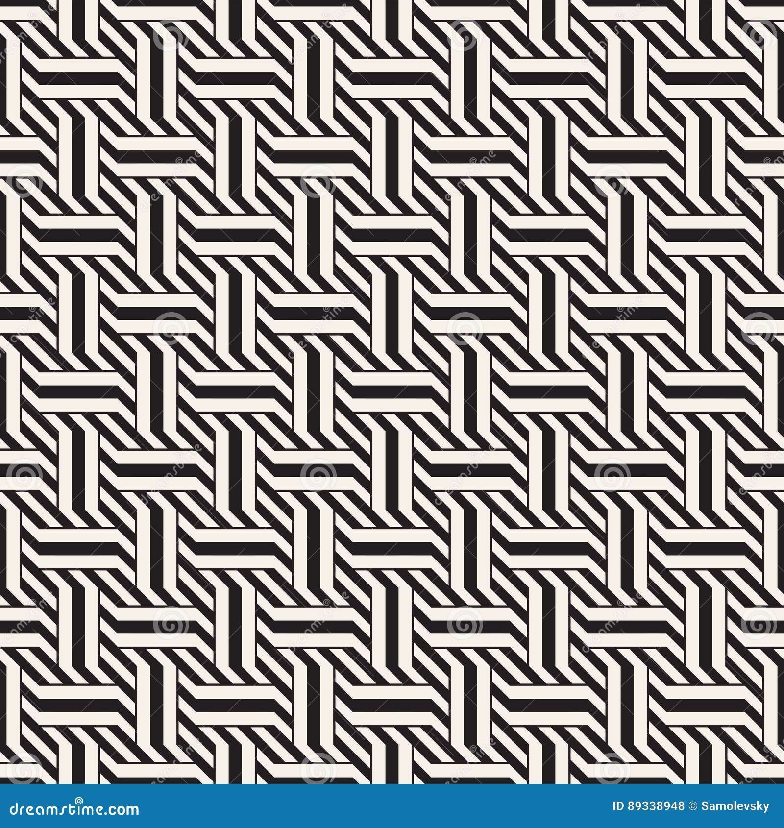 Vector Seamless Pattern. Modern Stylish Interlacing Lines Texture ...