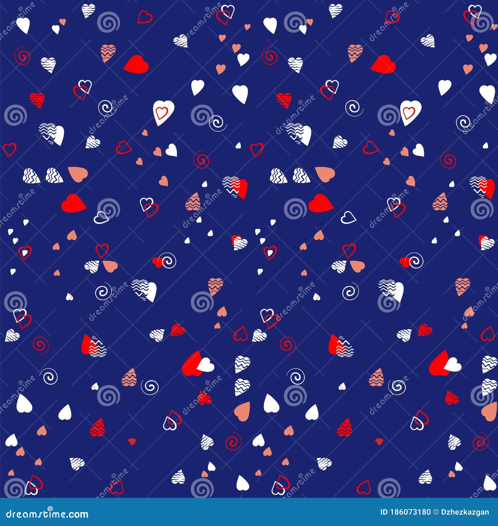 VECTOR Seamless Pattern. Modern Stylish. Texture. Hearts. Color Pattern ...