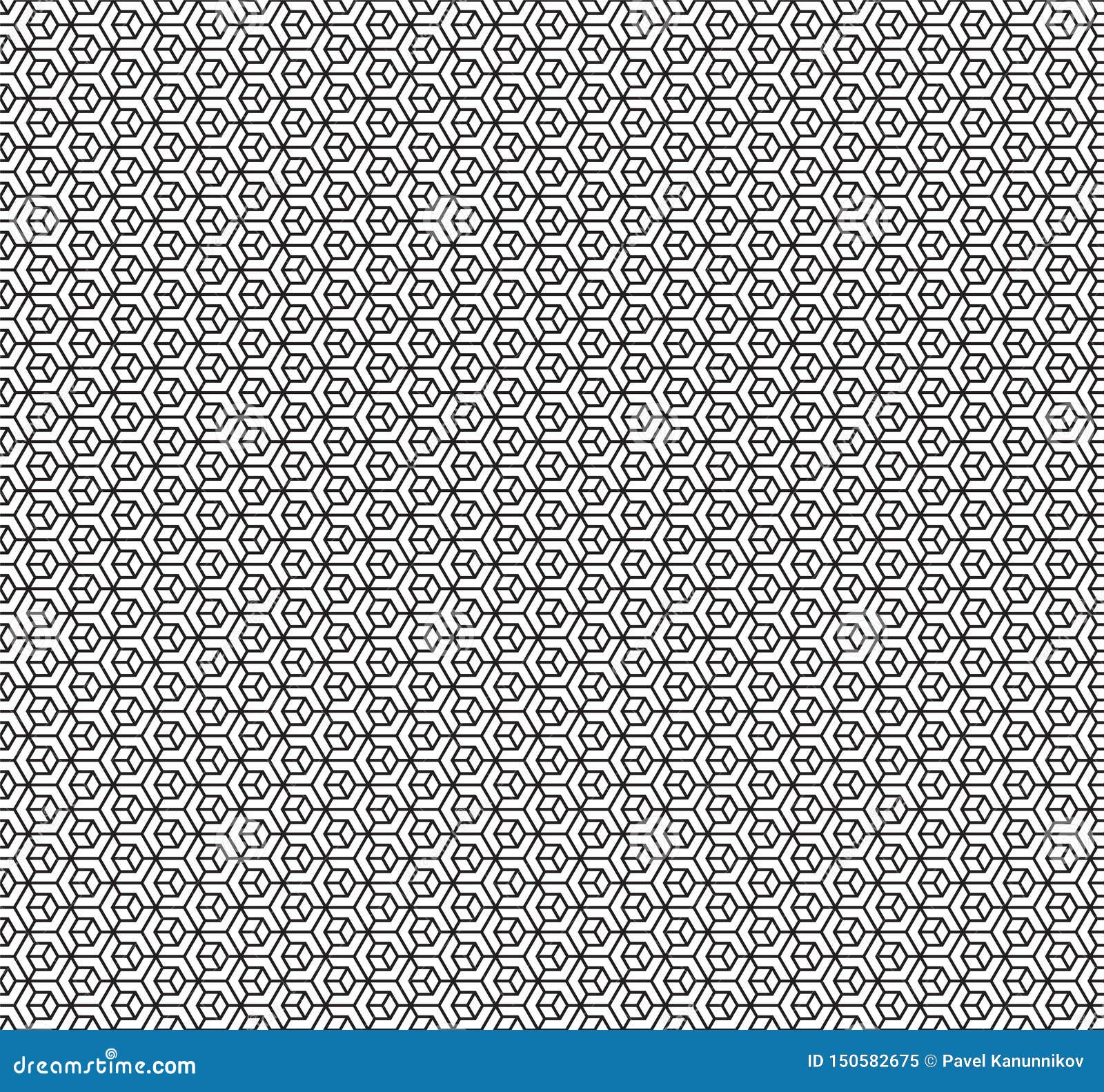 Vector Seamless Pattern. Modern Stylish Texture with Monochrome Trellis ...