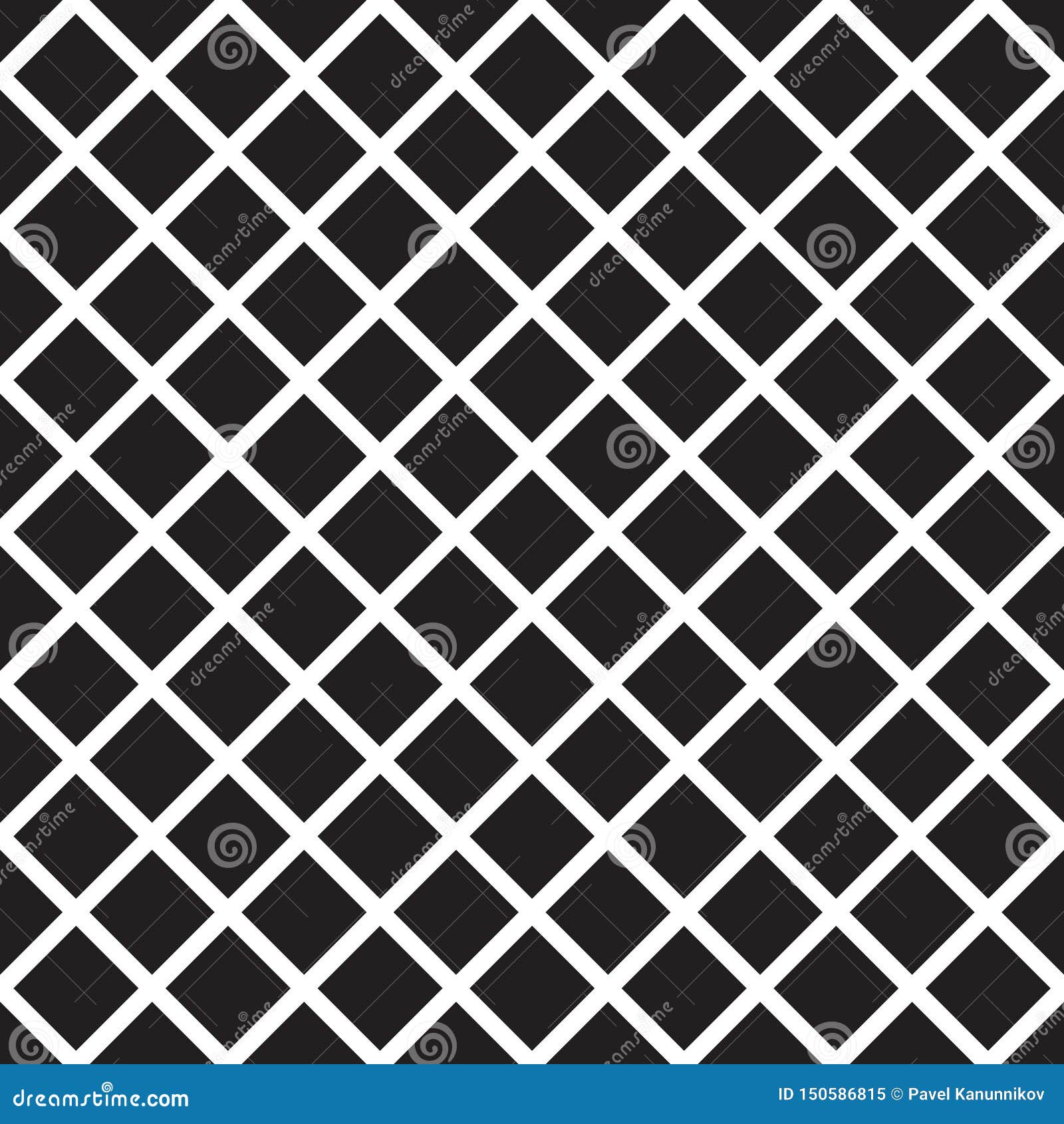 Vector Seamless Pattern. Modern Stylish Texture with Monochrome Trellis ...