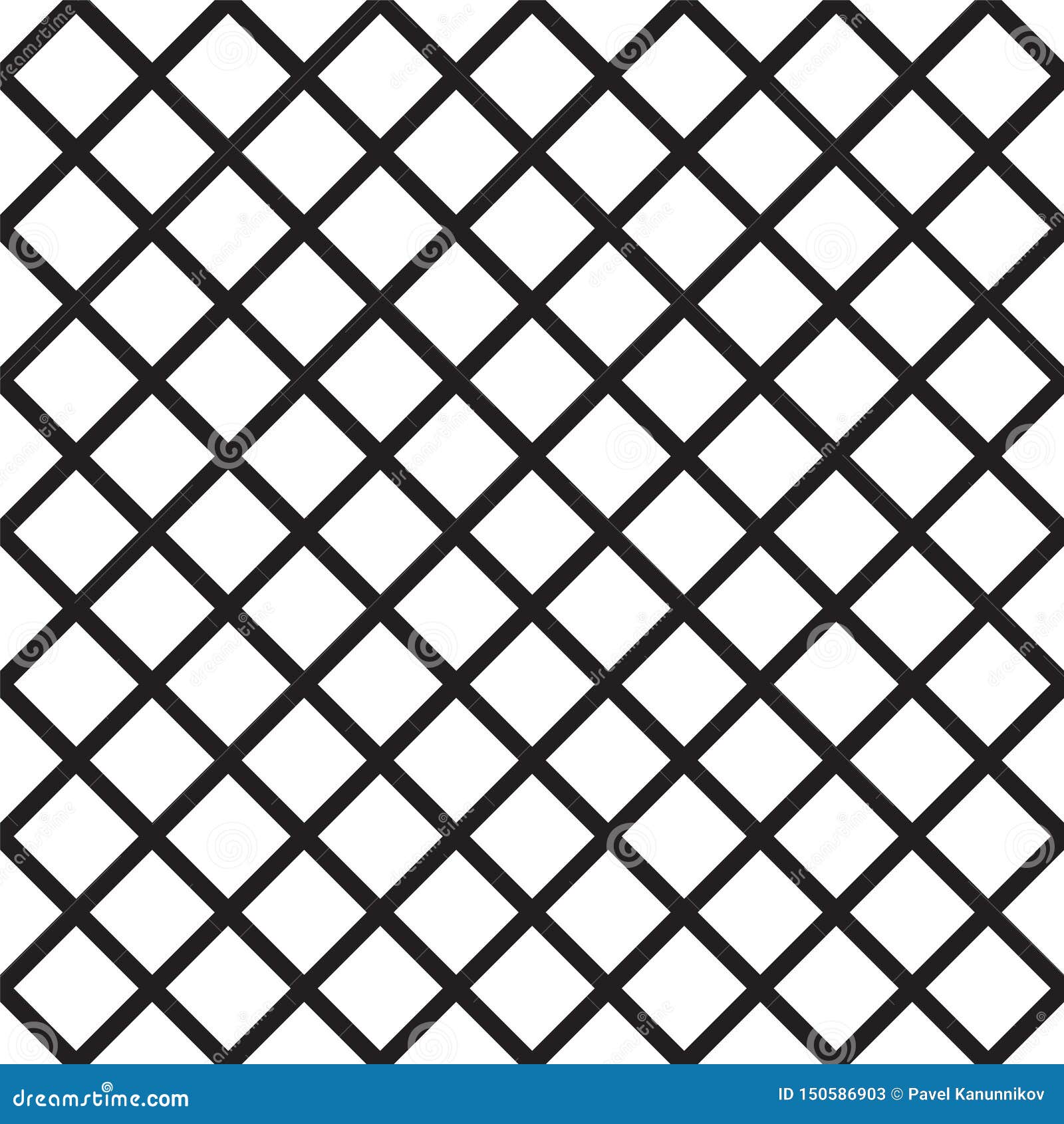 Vector Seamless Pattern. Modern Stylish Texture with Monochrome Trellis ...
