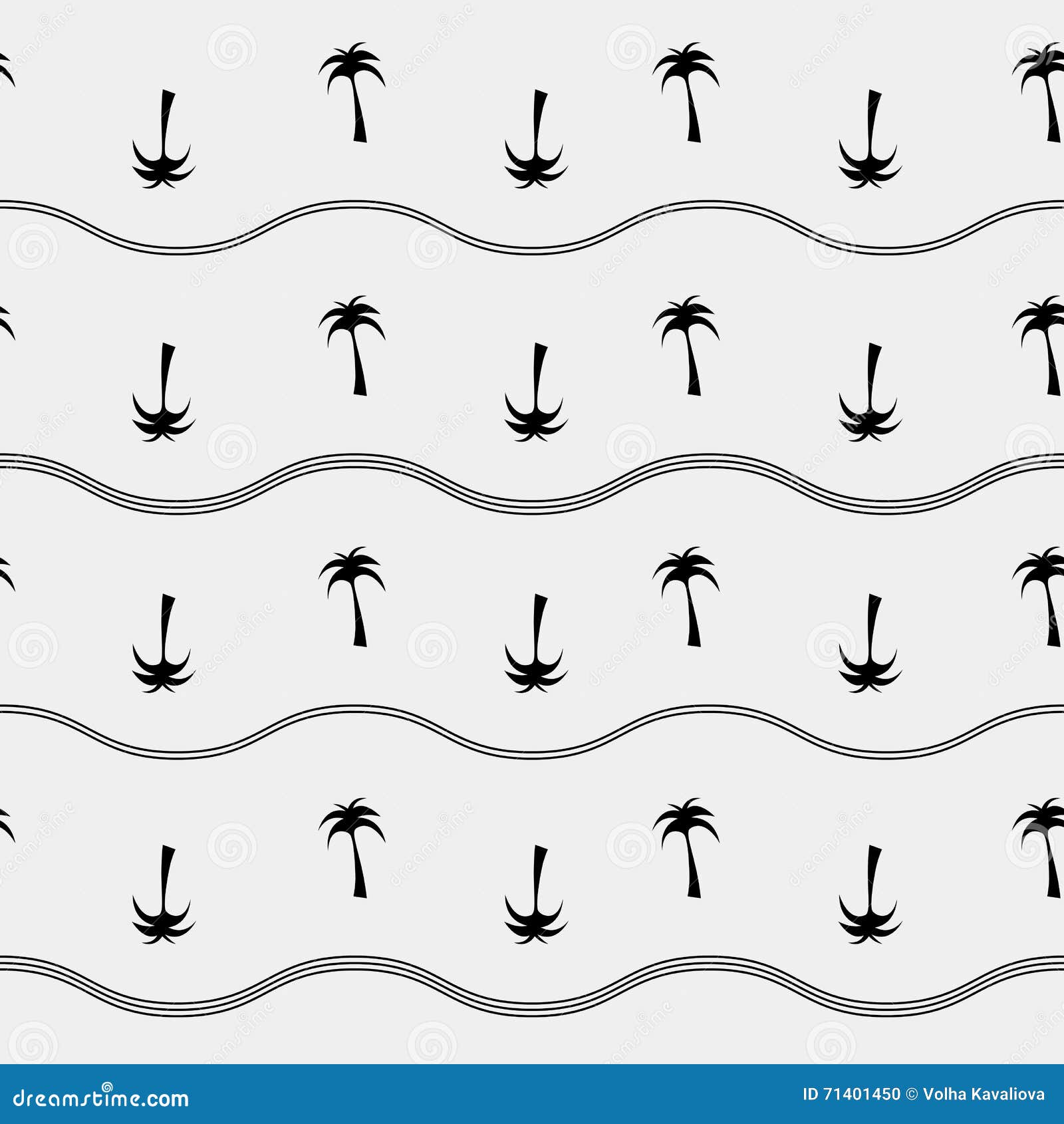 Vector Seamless Pattern. Modern Stylish Texture. Palm Tree - Stock ...
