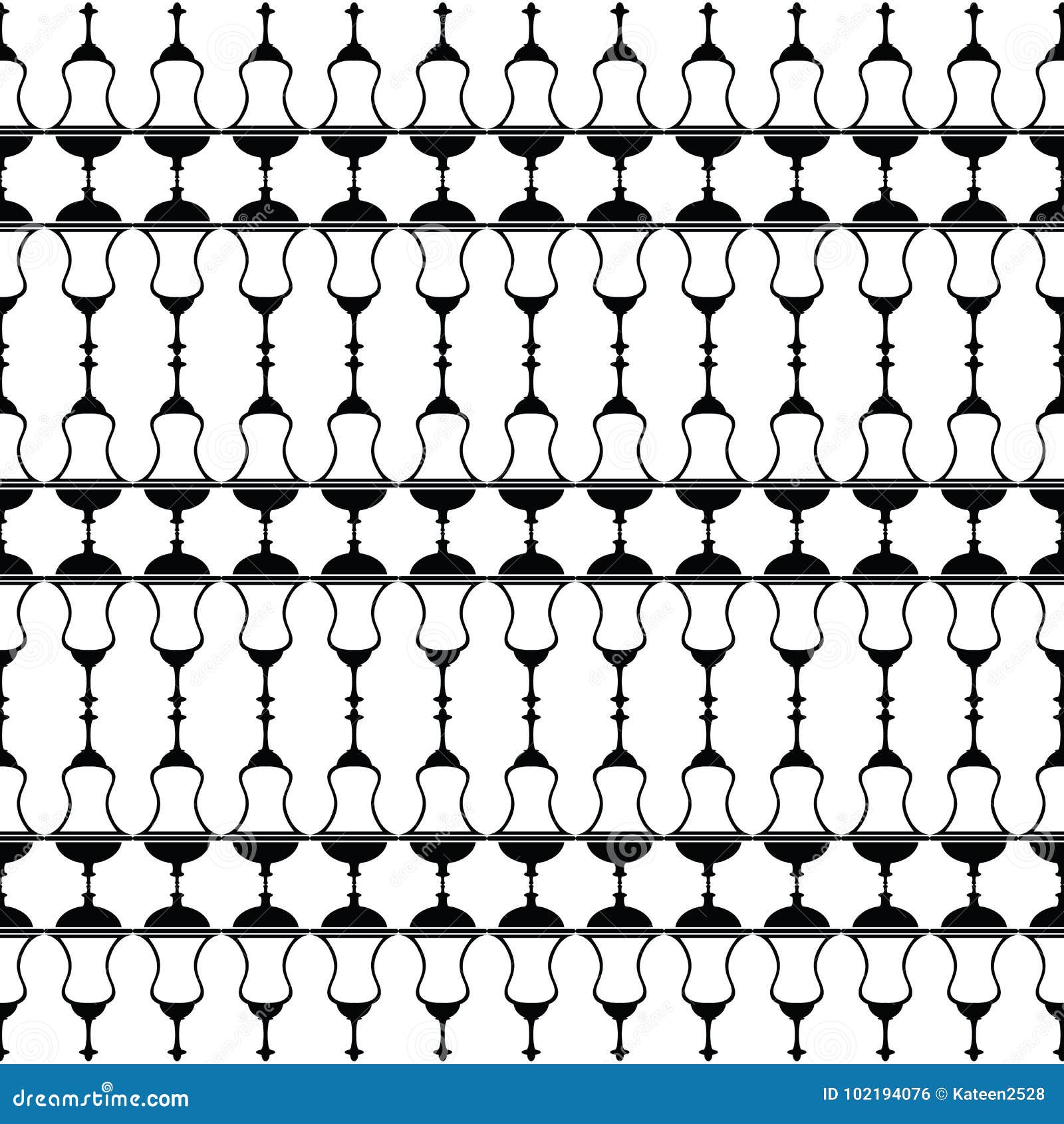 Street Lamps Seamless Pattern. Vector Abstract Background. Stock Vector ...