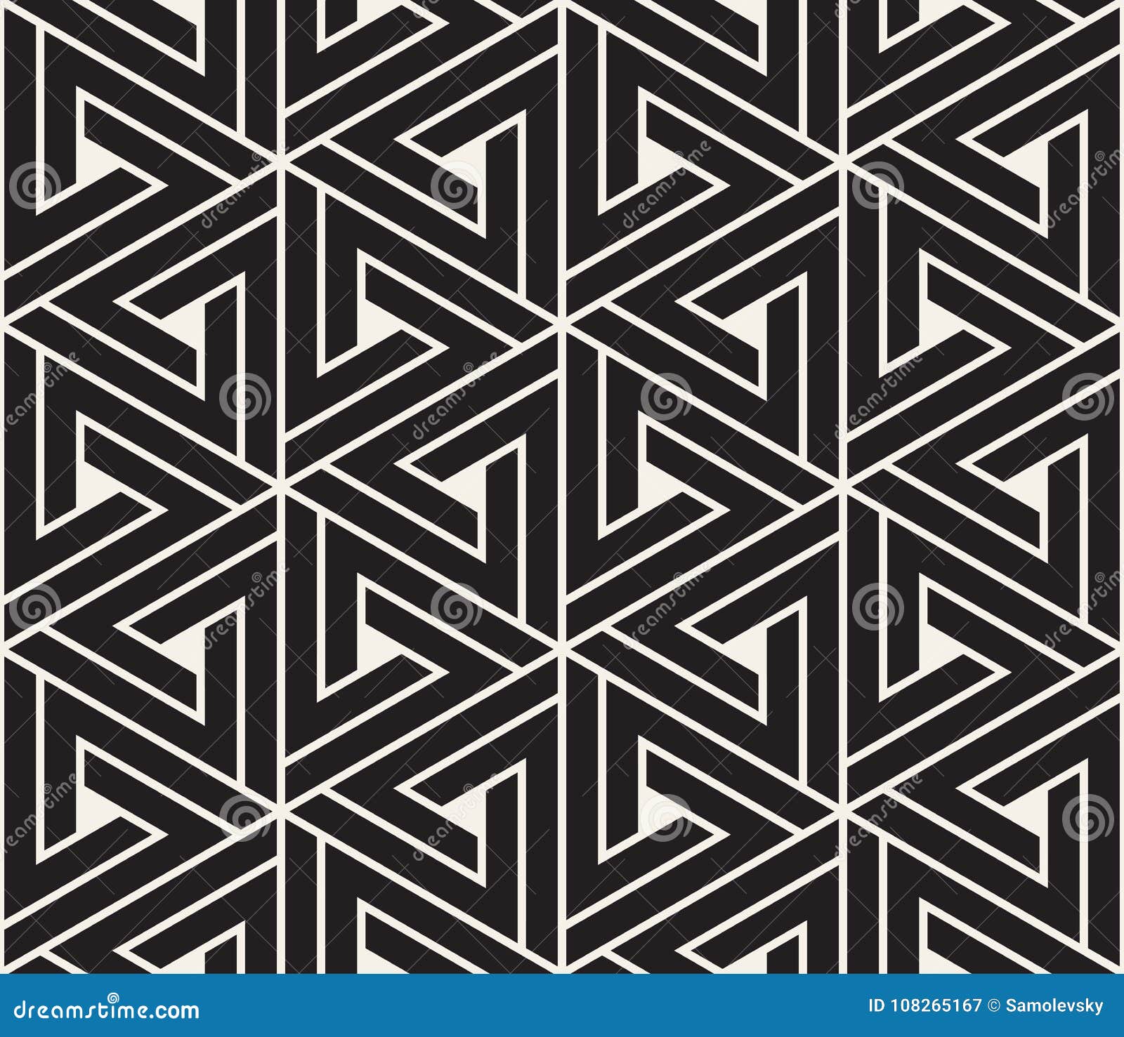 Vector Seamless Pattern. Modern Stylish Texture. Repeating Geometric ...