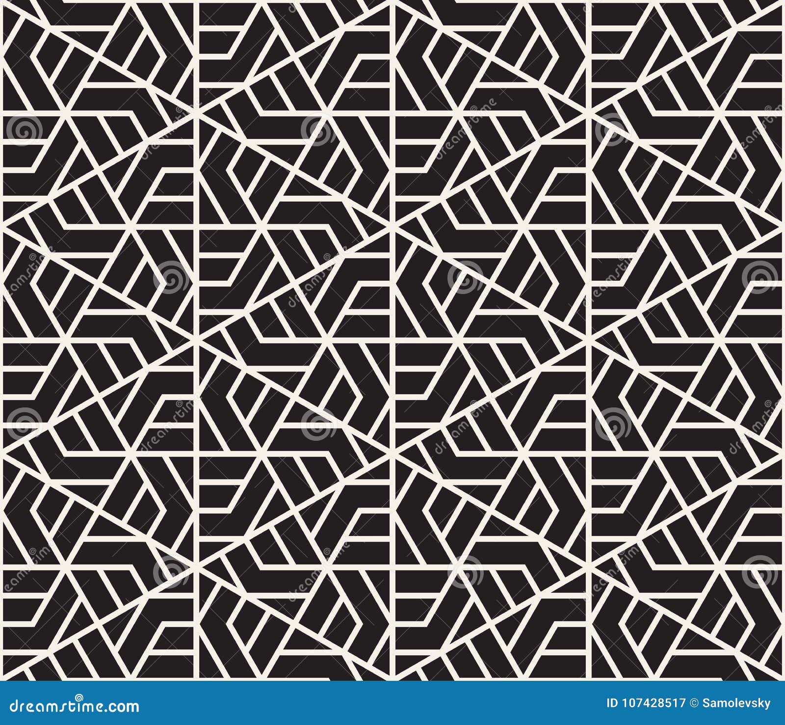 Vector Seamless Pattern. Modern Stylish Texture. Repeating Geometric ...