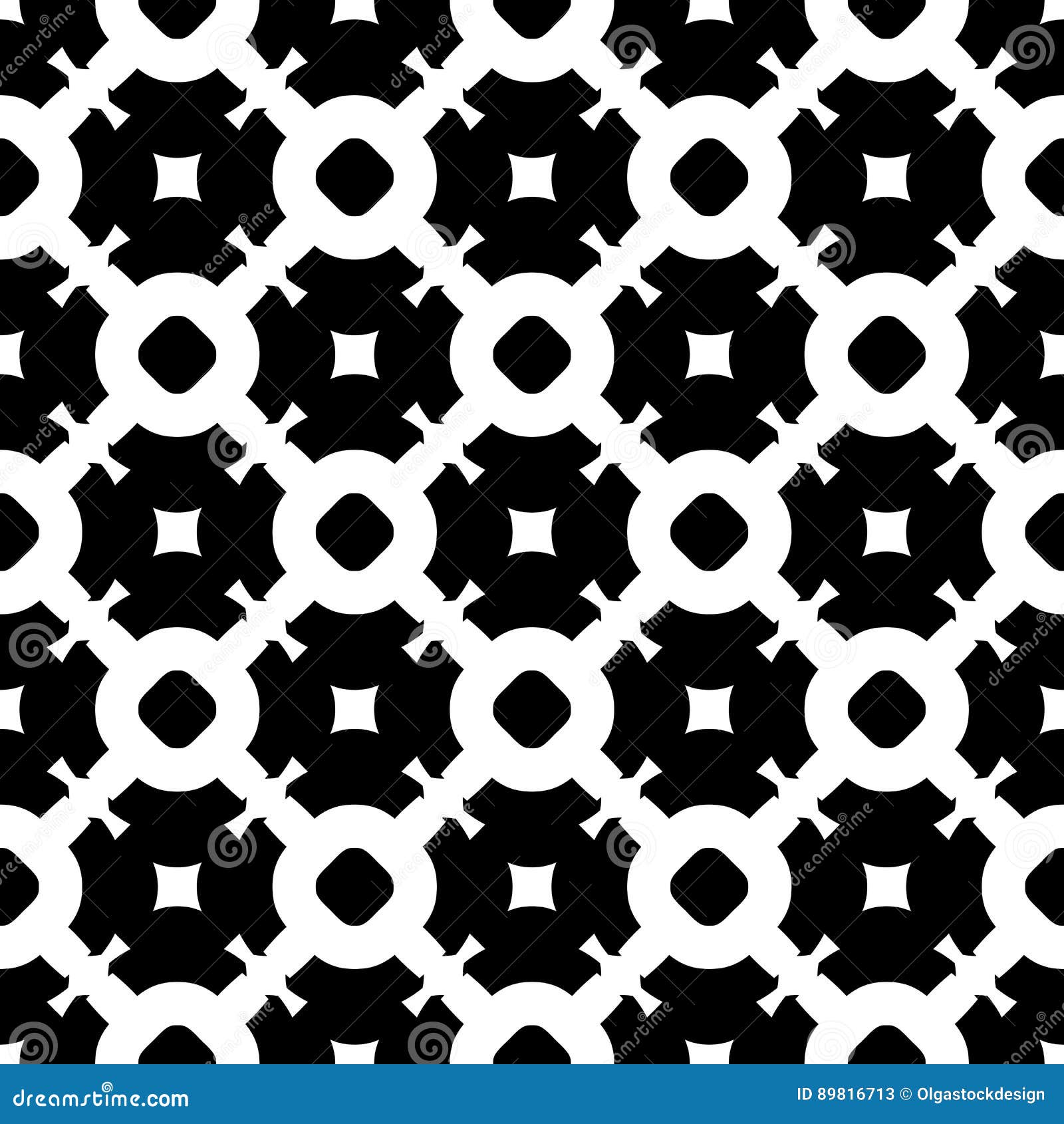 Vector Seamless Pattern, Monochrome Lattice Texture Stock Vector ...