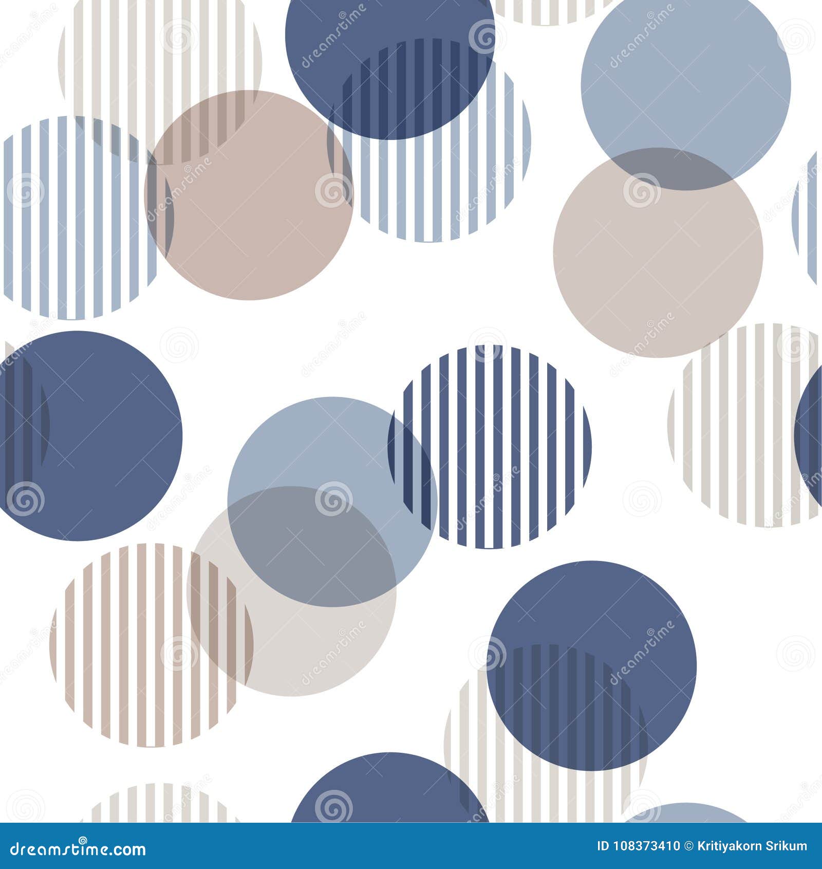 Vector Seamless Pattern. Monotone Blue and Beige Abstract Background ...