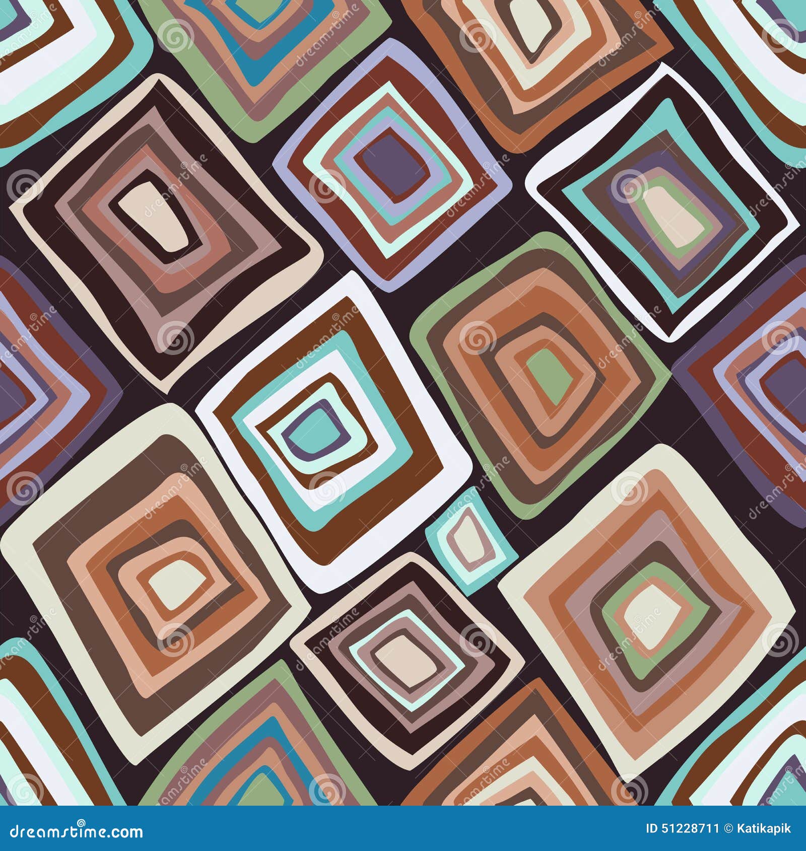 Vector Seamless Pattern with Multicolored Diamonds. Stock Vector ...