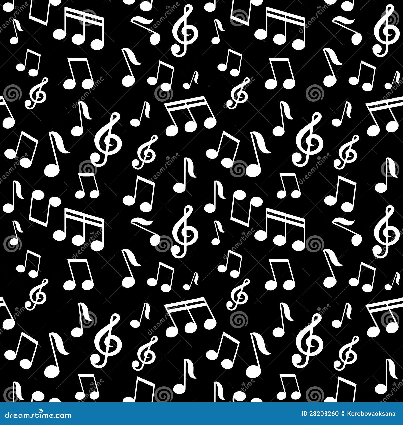 Vector Seamless Pattern with Music Notes Stock Illustration ... Vector Seamless Pattern with Music Notes Stock Illustration ...