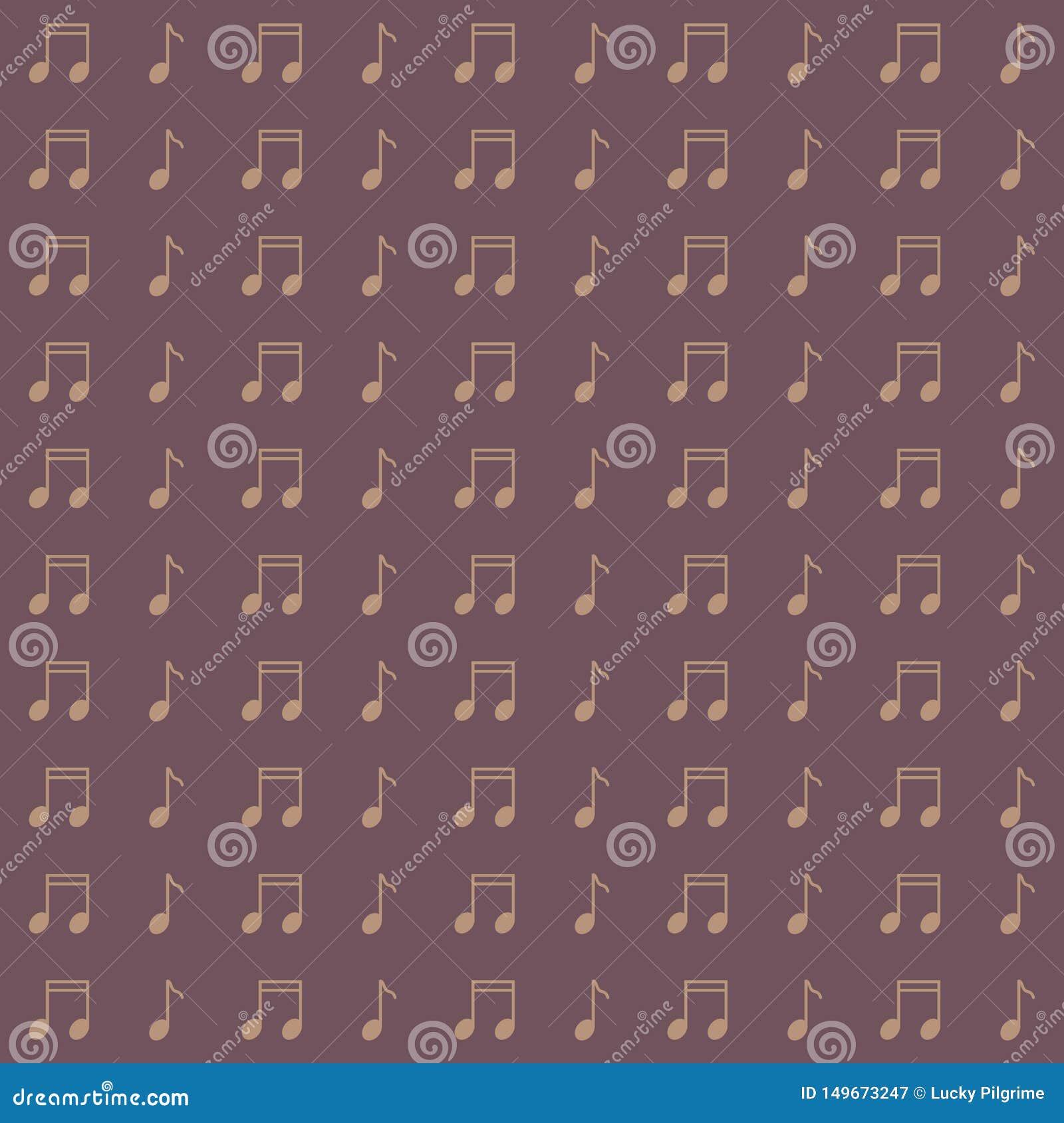 Vector Seamless Pattern of Musical Note in Simple and Elegant Style ...