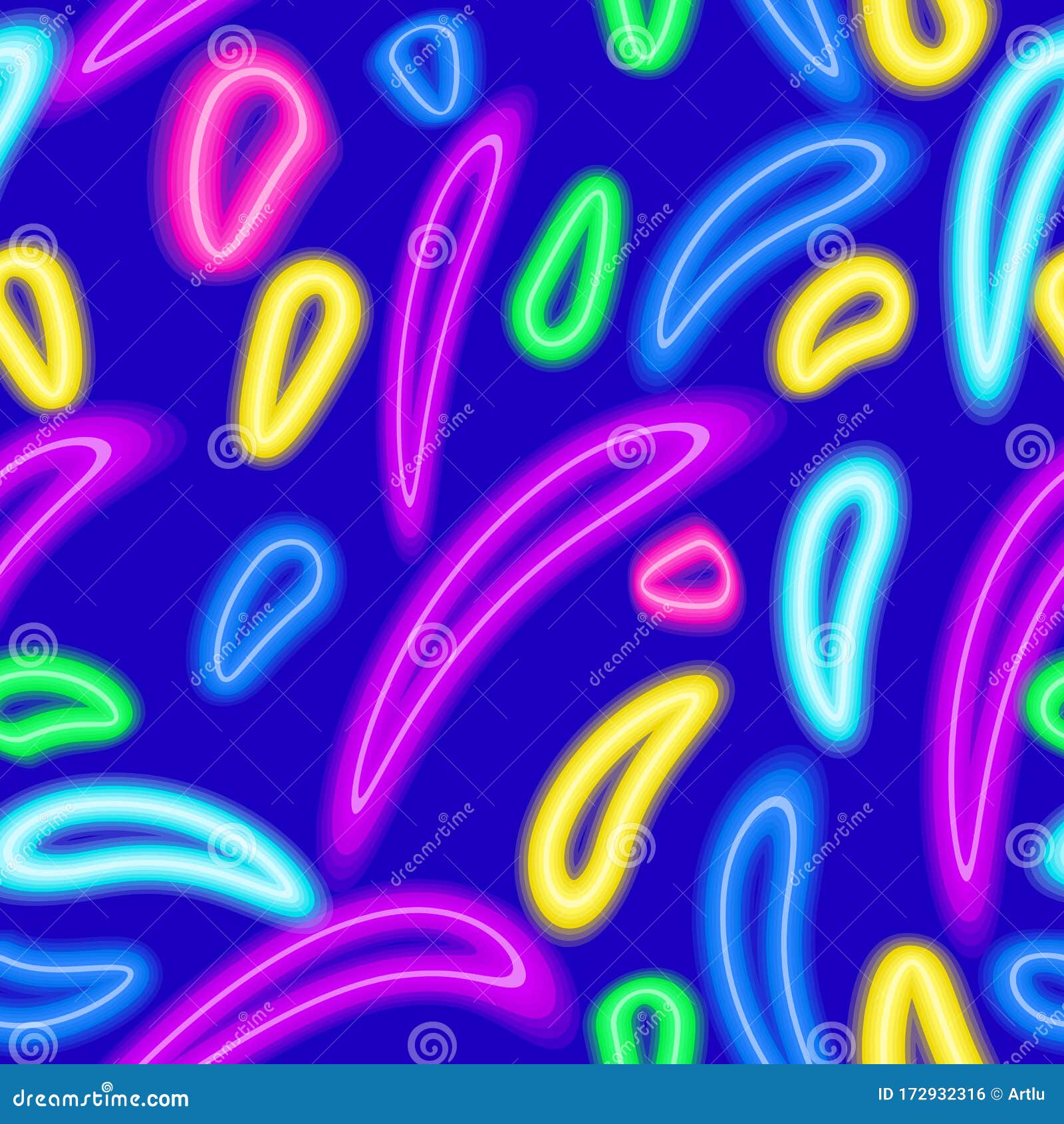 Neon Abstract Seamless Pattern Stock Vector - Illustration of graphic ...