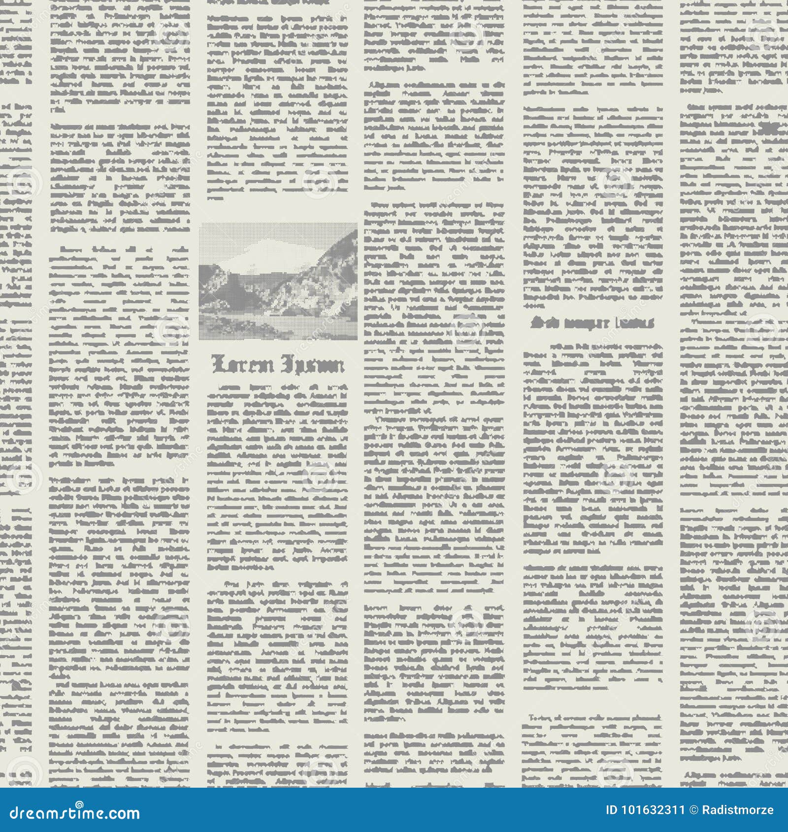 Vector Seamless Pattern Newspaper. Stock Illustration - Illustration of ...