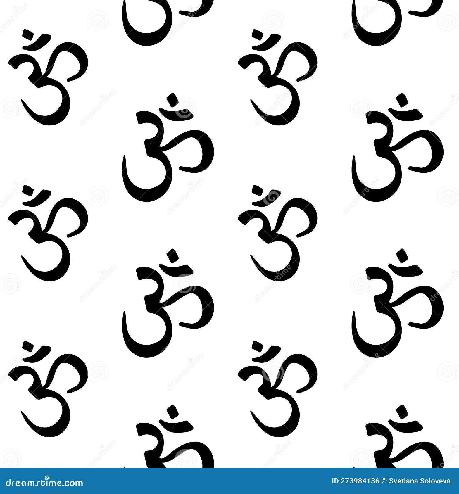 Vector Seamless Pattern of Om Sound Stock Vector - Illustration of ...