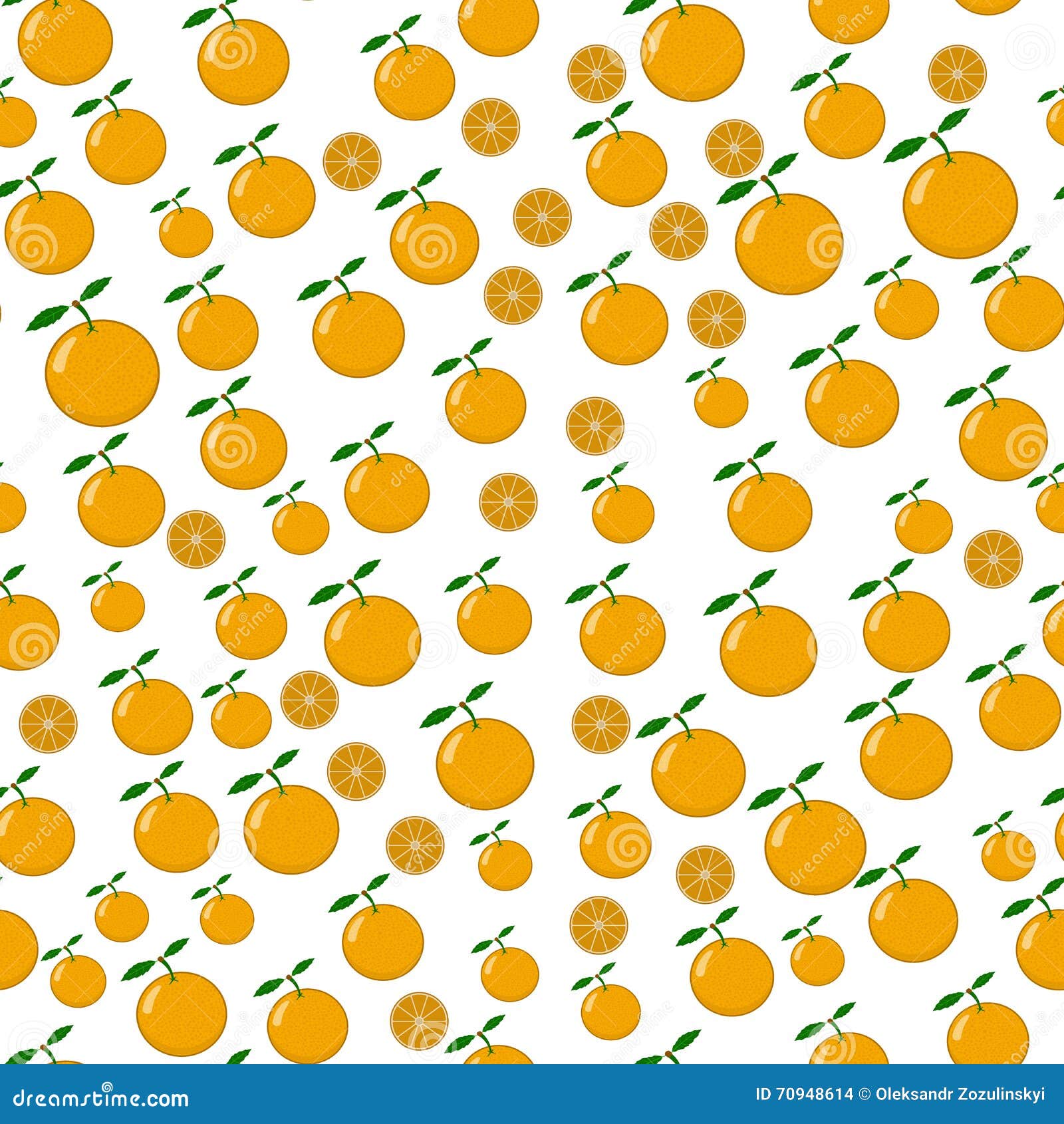 Vector Seamless Pattern of Orange Stock Vector - Illustration of apple ...