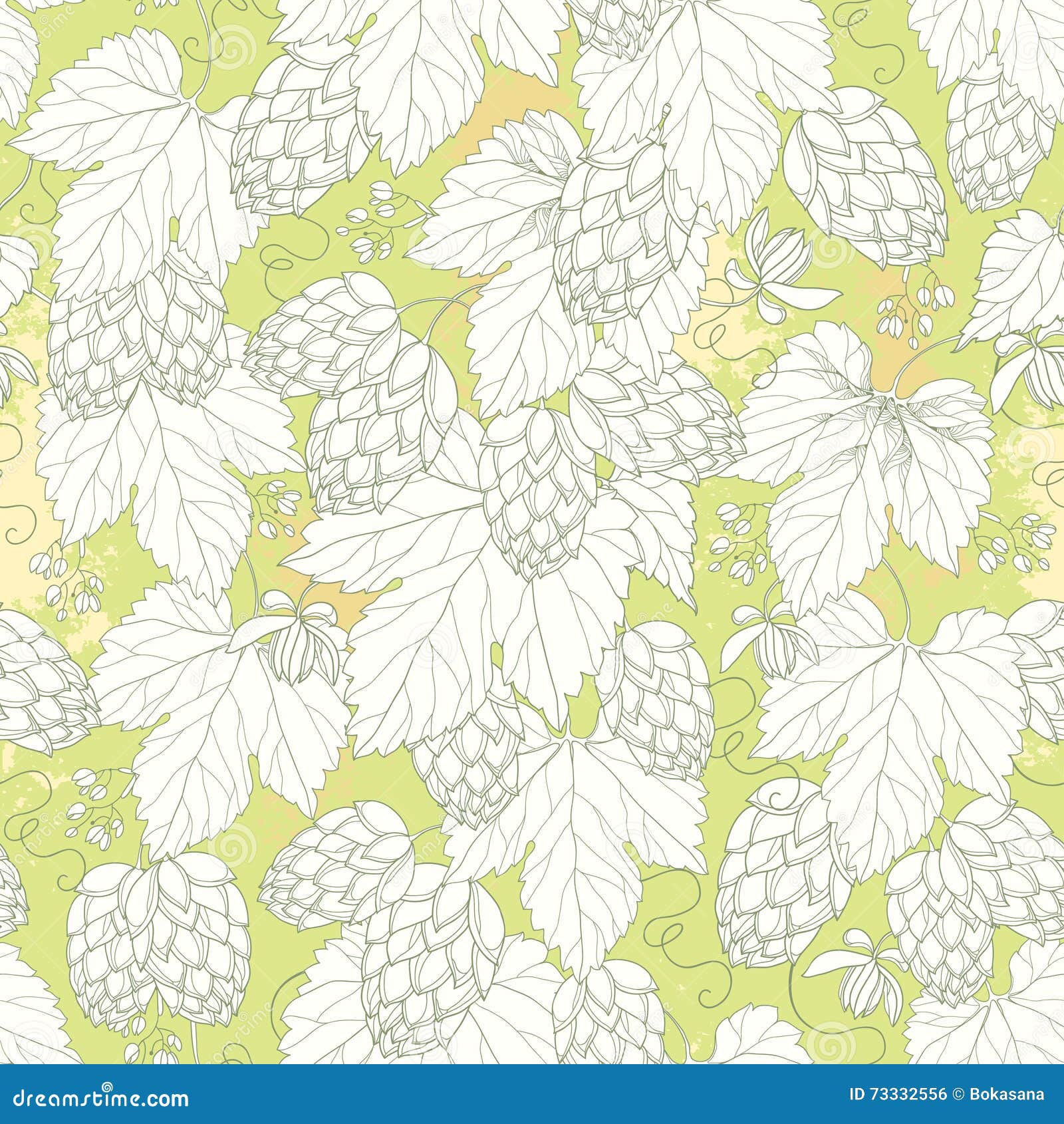 Seamless With Hops. Beer Pattern. Isolated On A White Background ...