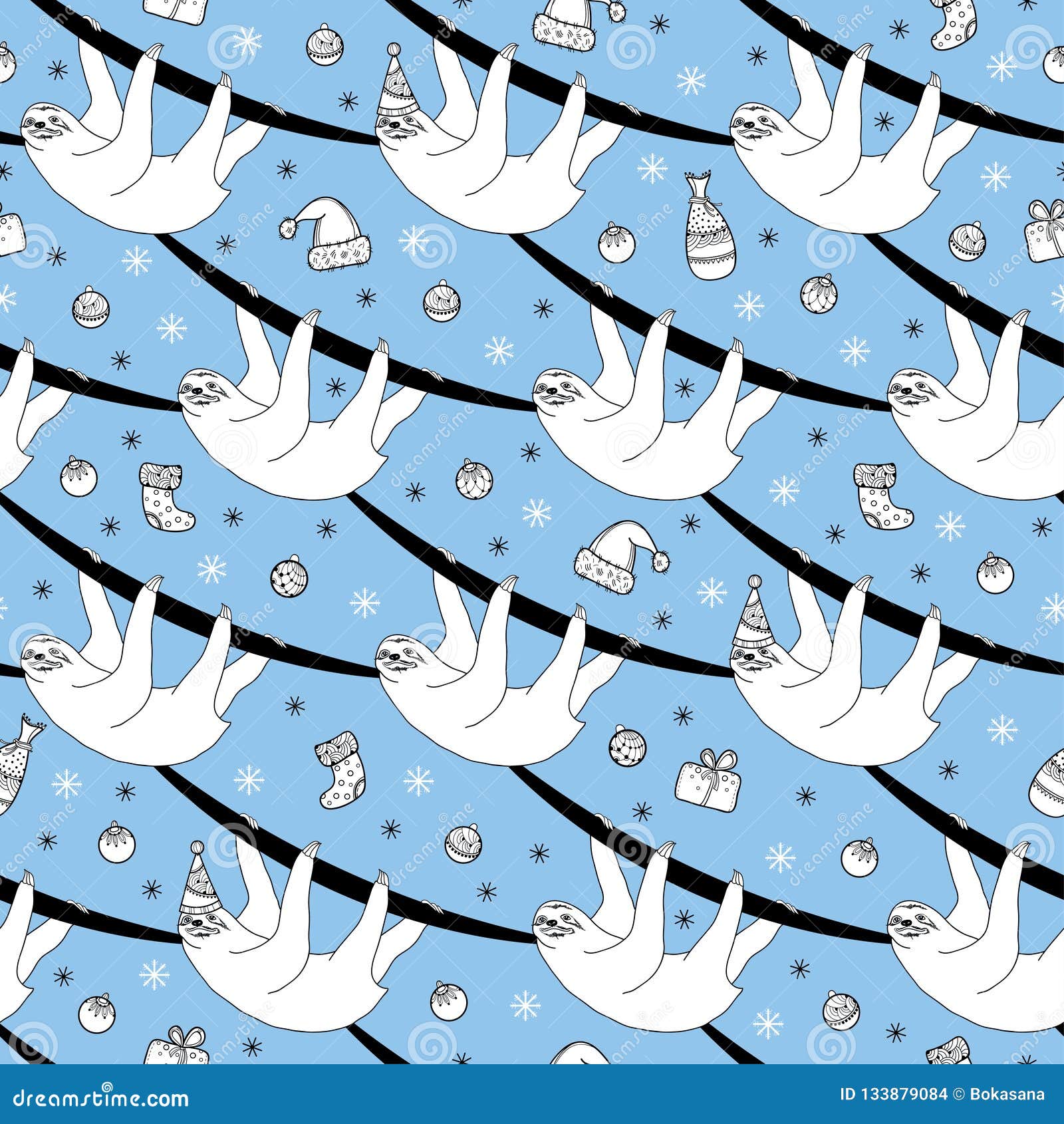 Sloth And Blue Cup Coffee, Tea, Cute Kawaii Three-toed Sloth Isolated ...