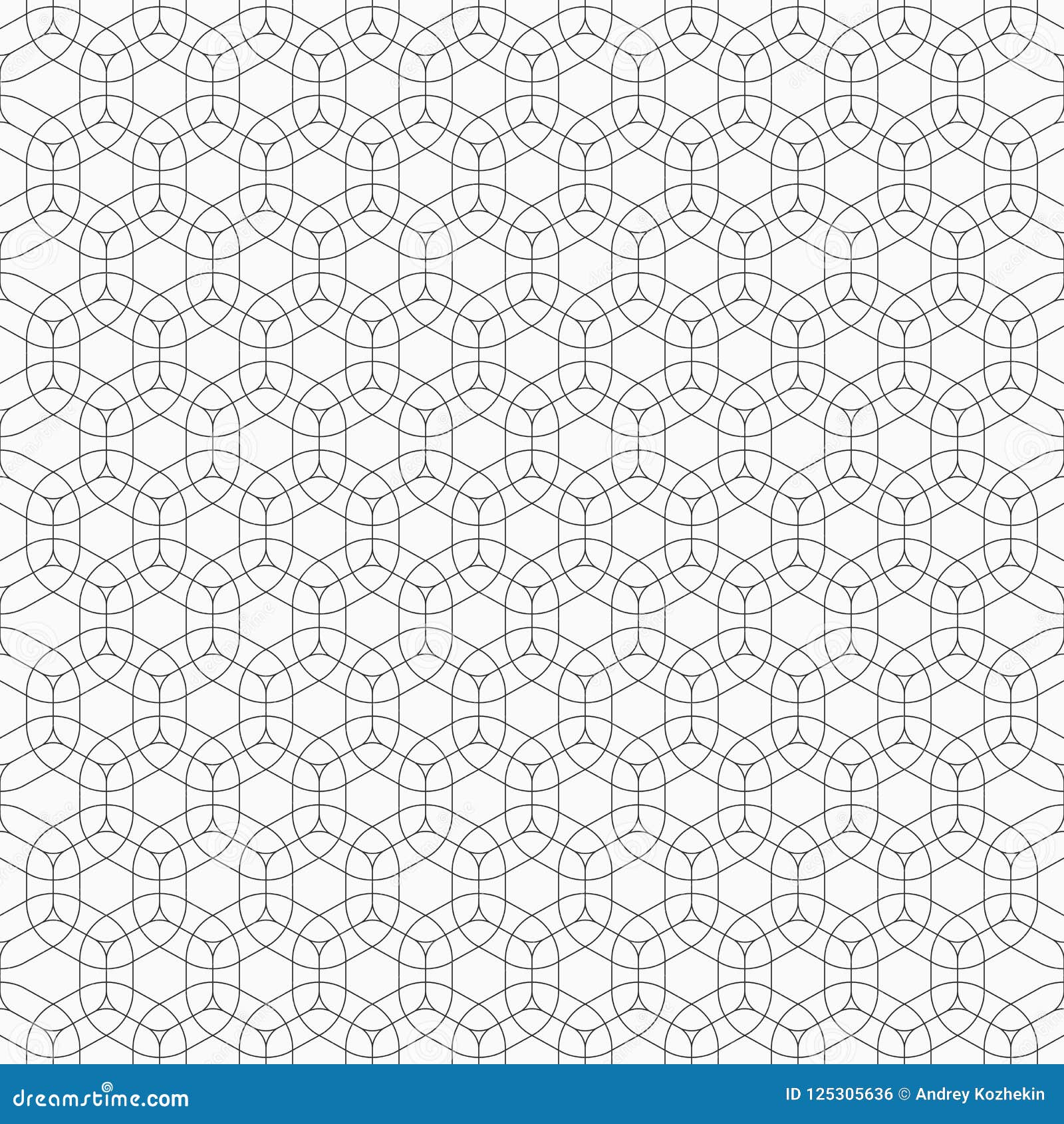 Vector Seamless Pattern of Overlapping Hexagons with Rounded Cor Stock ...