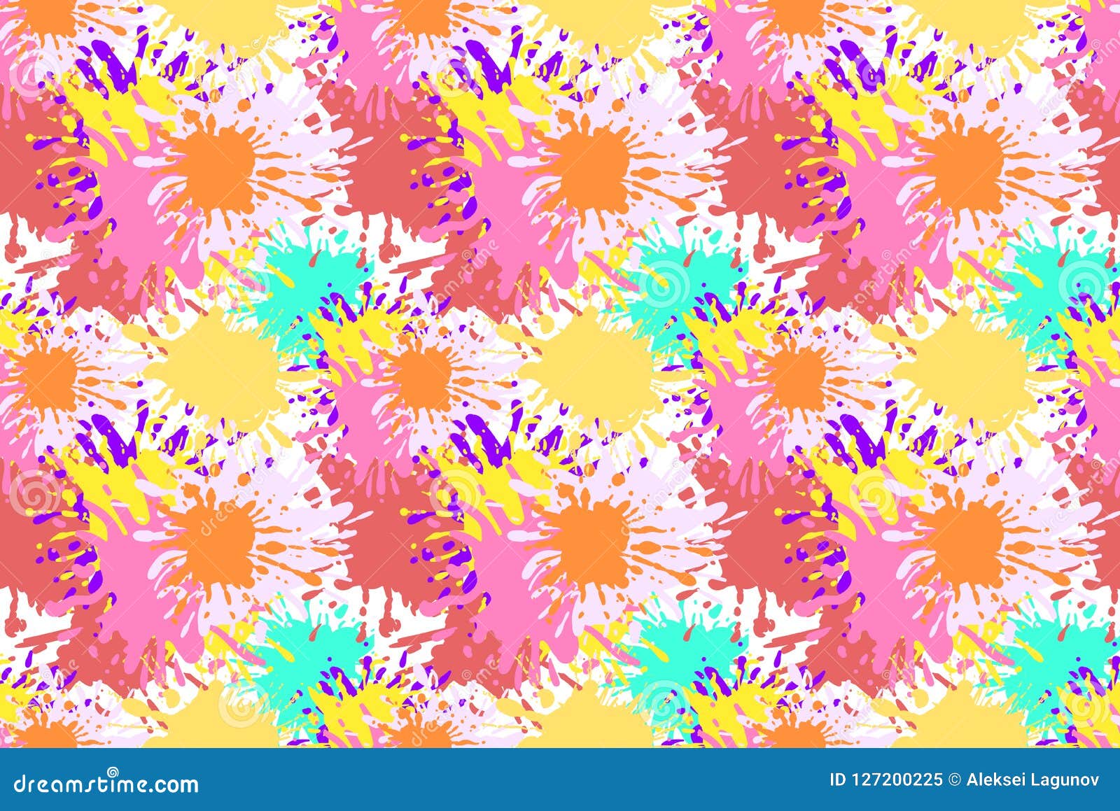 Vector Seamless Pattern, Paint Splashes, Light Abstract Background ...