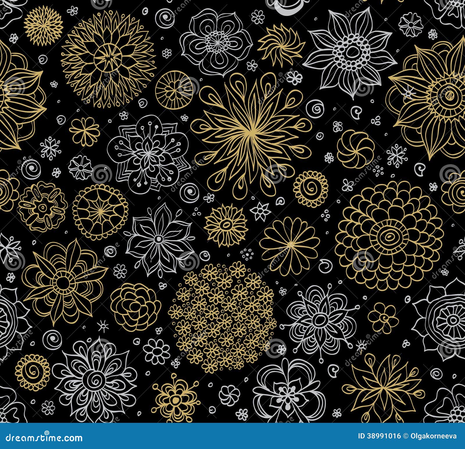 Vector seamless pattern stock vector. Illustration of continuous - 38991016