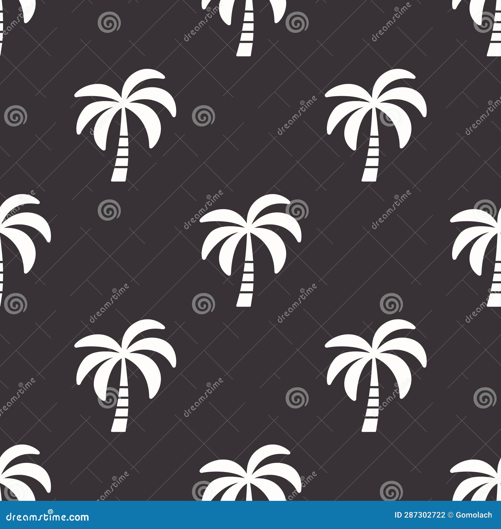 Vector Seamless Pattern with Palm Trees, Palm Tree Design Template ...