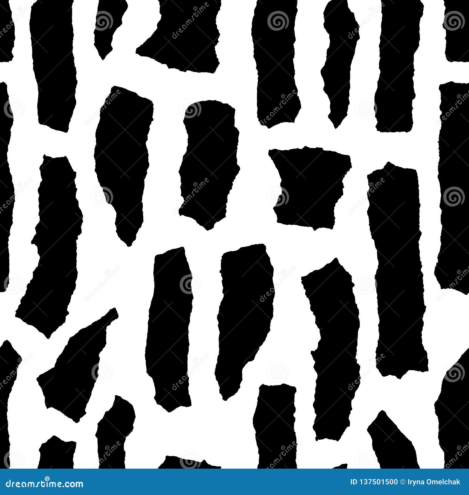 Vector Seamless Pattern of Paper Different Shapes Scraps Isolated on ...