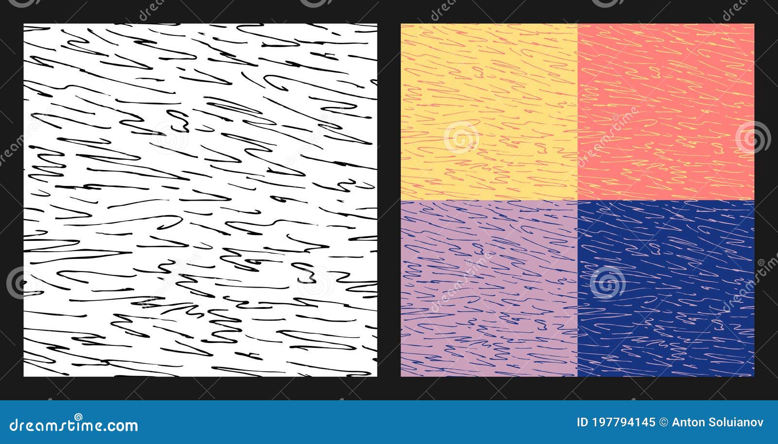 Lines Shown Path Through The Middle Seamless Repeating Vector Pattern ...