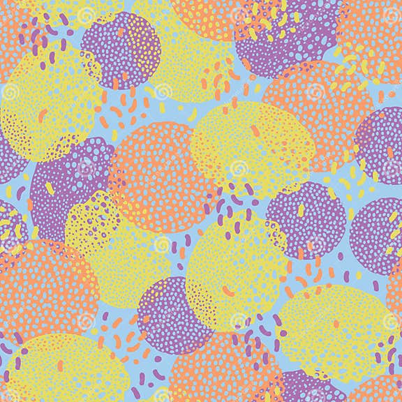 Vector Seamless Pattern with Perforated Circles and Spots. Stock Vector ...