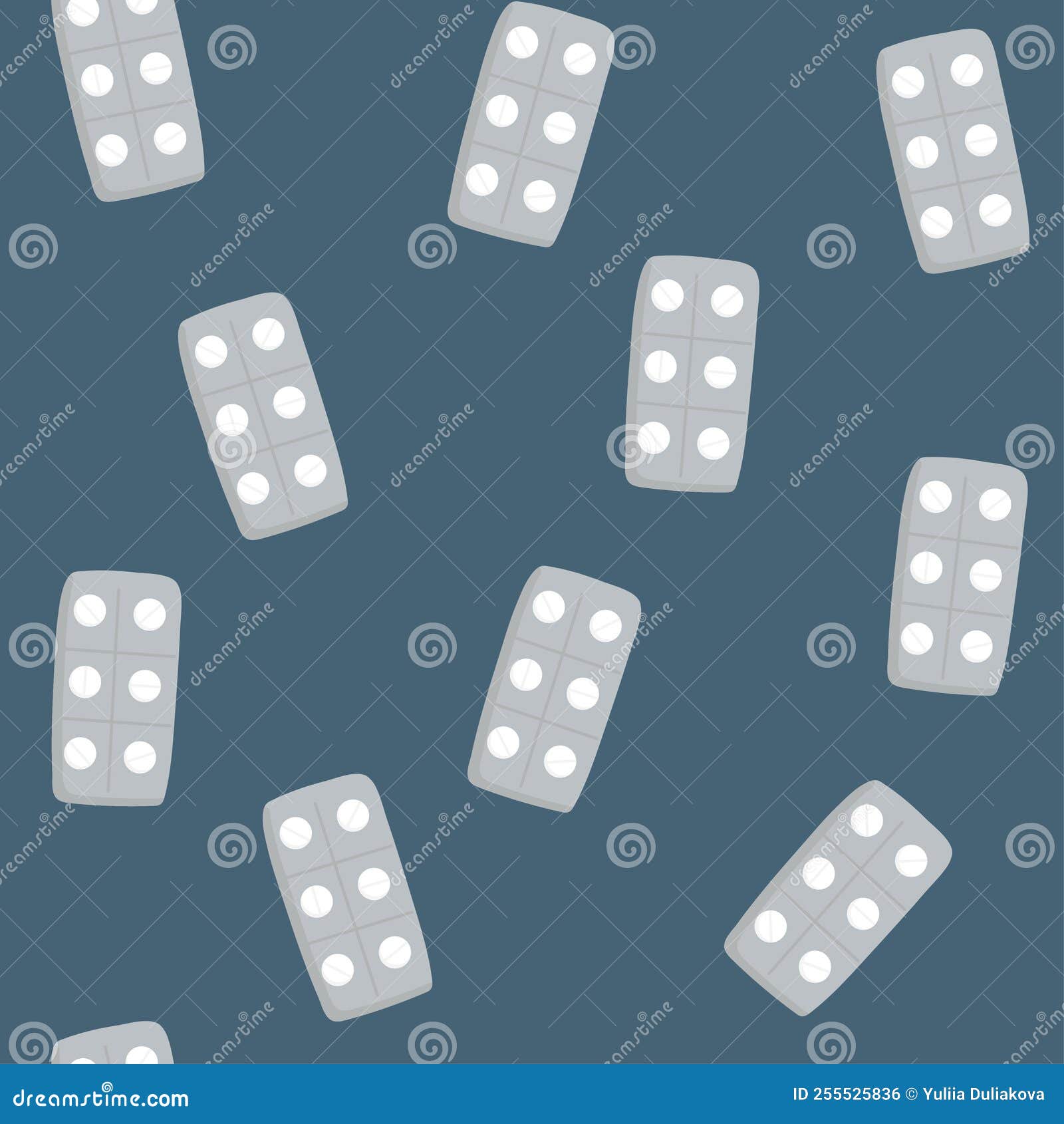 Vector Seamless Pattern with Pills Tablets in Line Style. Stock ...