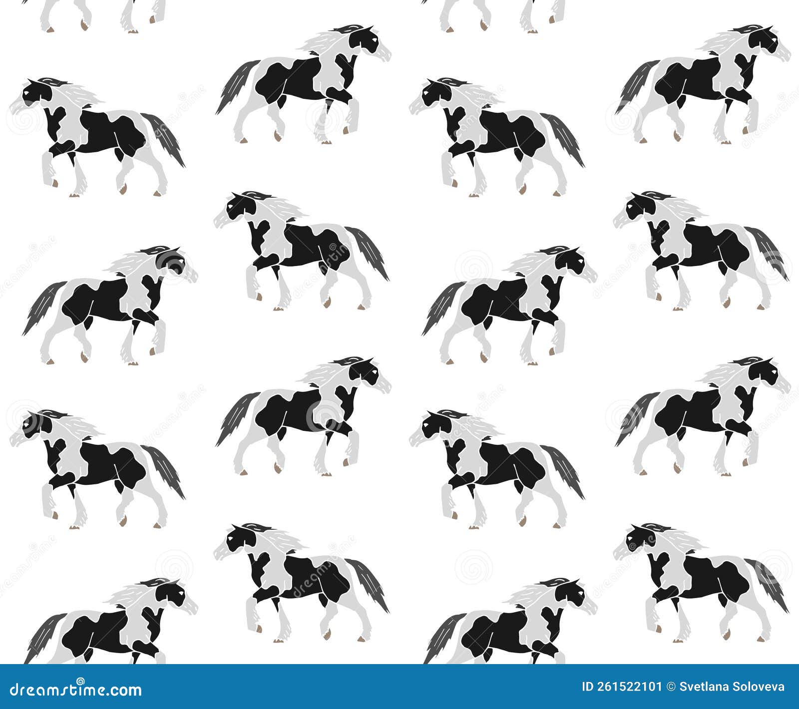 Horse Gypsy Cartoon Background Seamless Wallpaper | CartoonDealer.com ...