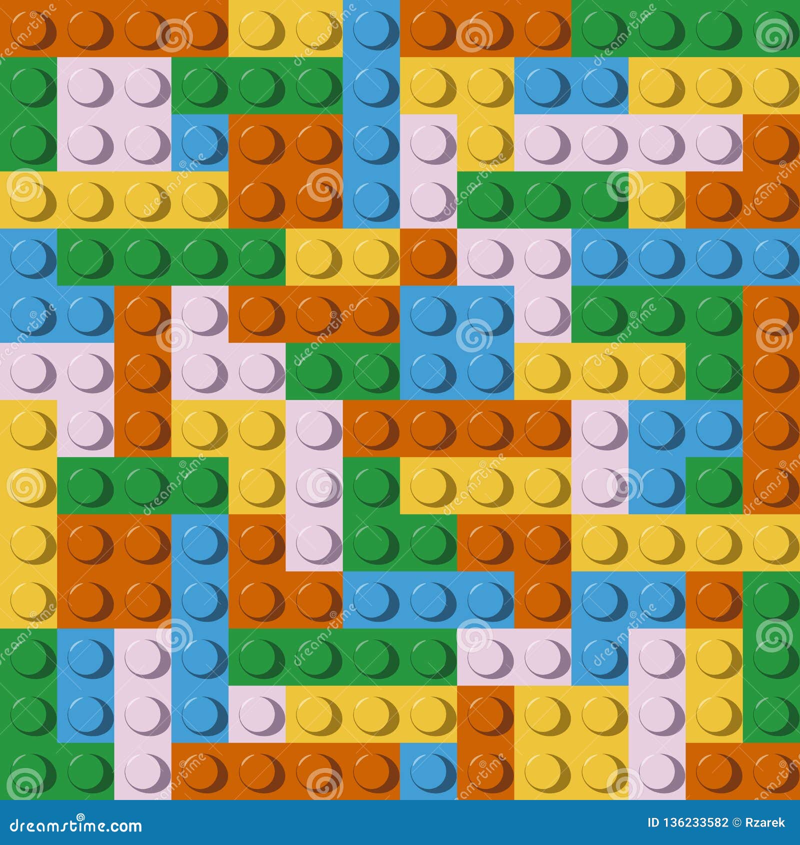 Vector Seamless Pattern of Plastic Parts. - Vector Stock Vector ...